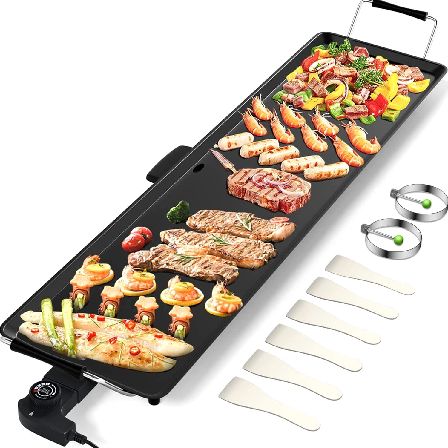ARLIME Electric Griddle, 35" Teppanyaki Grill w/Extra Large Tabletop ...