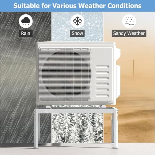 ARLIME Mini Split Stand, Outdoor AC Unit Bracket with Adjustable Height ...