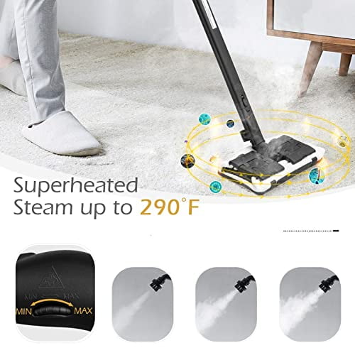 ARLIME Steam Cleaner, Multi-Purpose Household Rolling Steamer w/ 19 ...