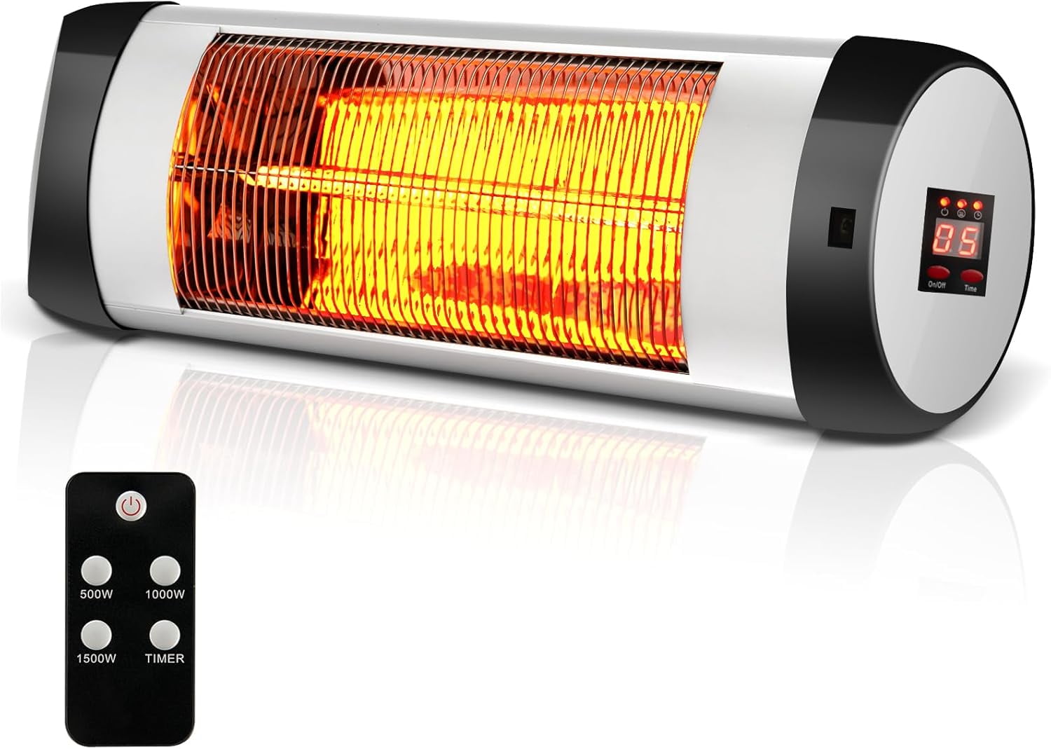 ARLIME Wall Mounted Electric Heater, 3s Heating Carbon Fiber Tube Wall ...