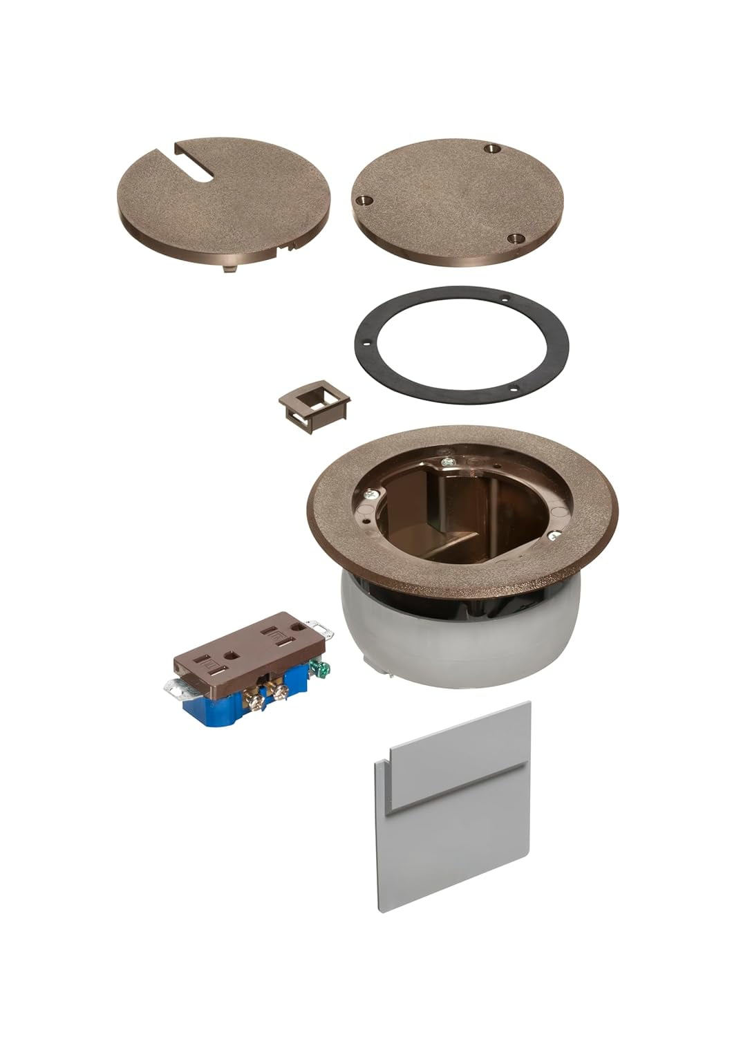 ARLINGTON FLBC4560DBR Heavy-Duty Plastic Recessed Cover Kit Dark Brown ...