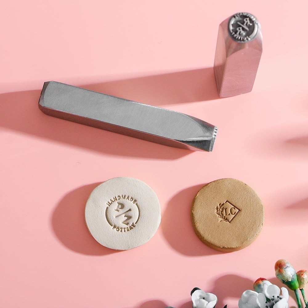 ARLUCKAT Custom Metal Stamp For Pottery Multisize Silver Steel Stamp ...