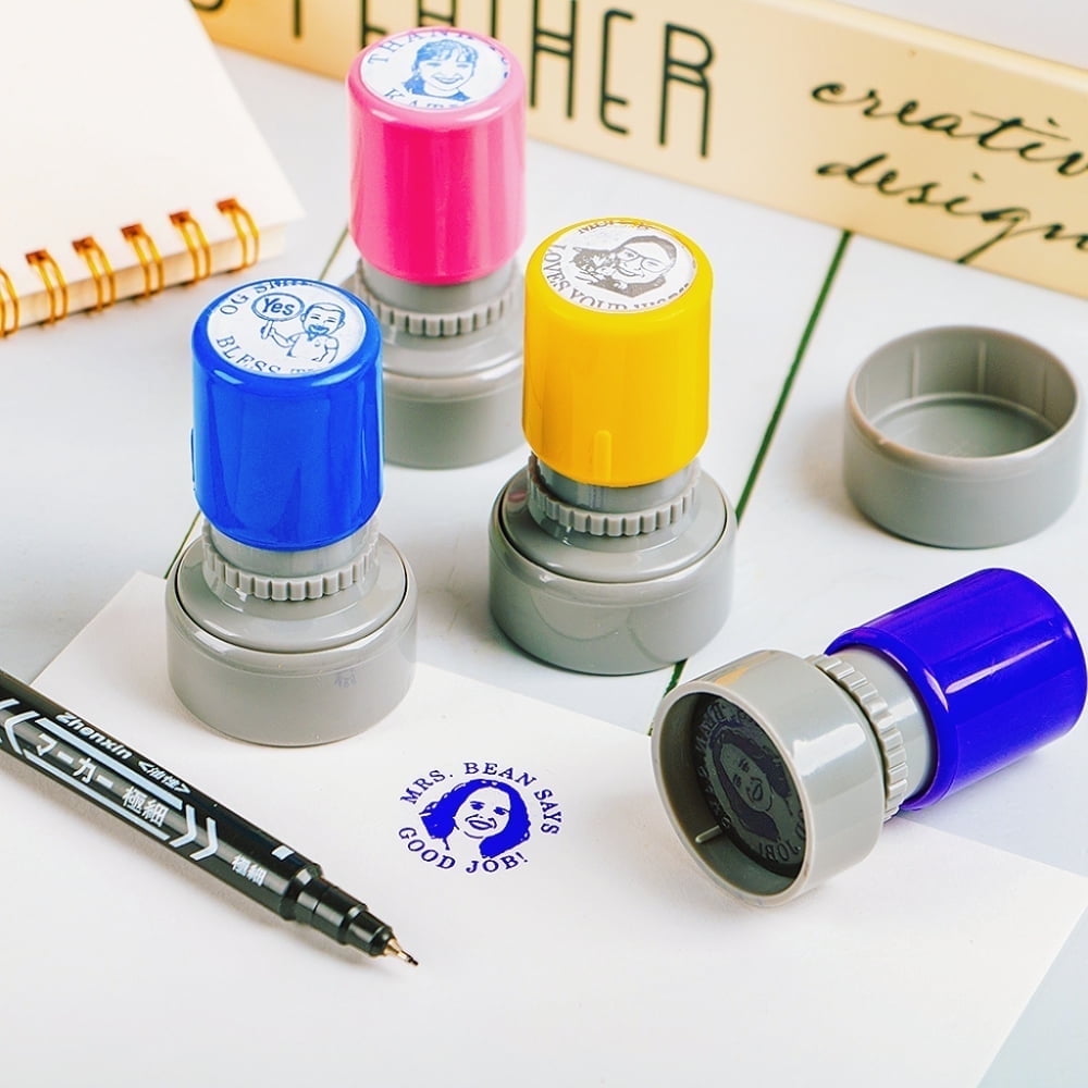 ARLUCKAT Custom Teacher Stamp Self Inking Multicolor 10mm 20mm 25mm ...
