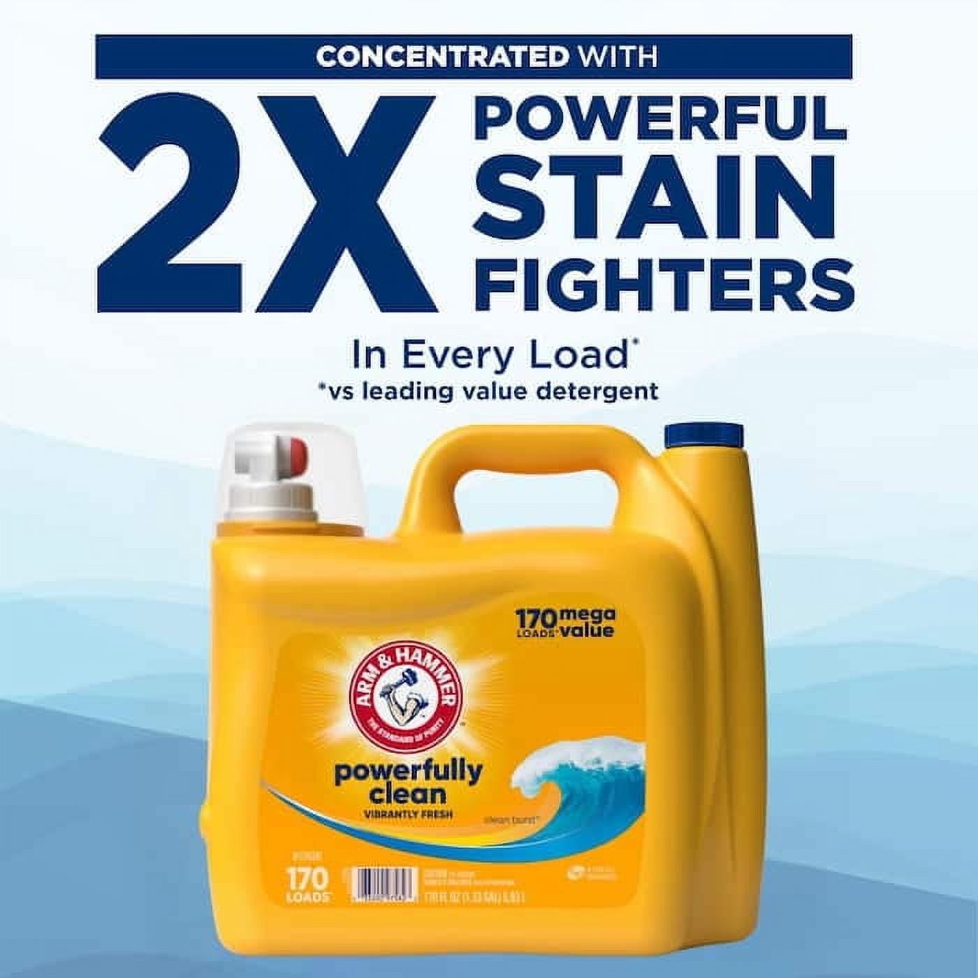 ARM & HAMMER 170 oz. Clean Burst dual HE Liquid Laundry Detergent, 170 ...