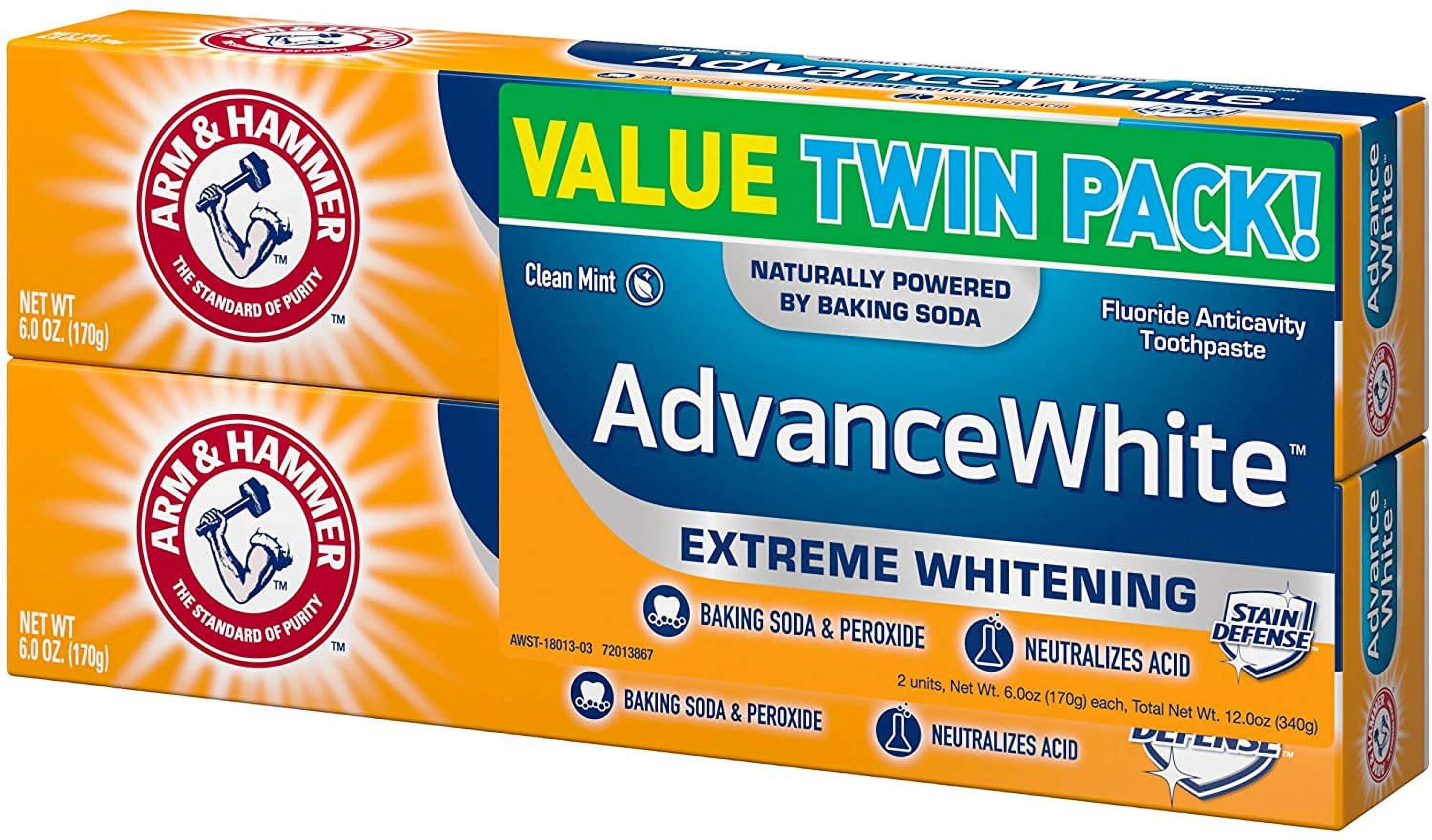 ARM & HAMMER Baking Soda Peroxide Toothpaste, Extreme Whitening, Fresh ...