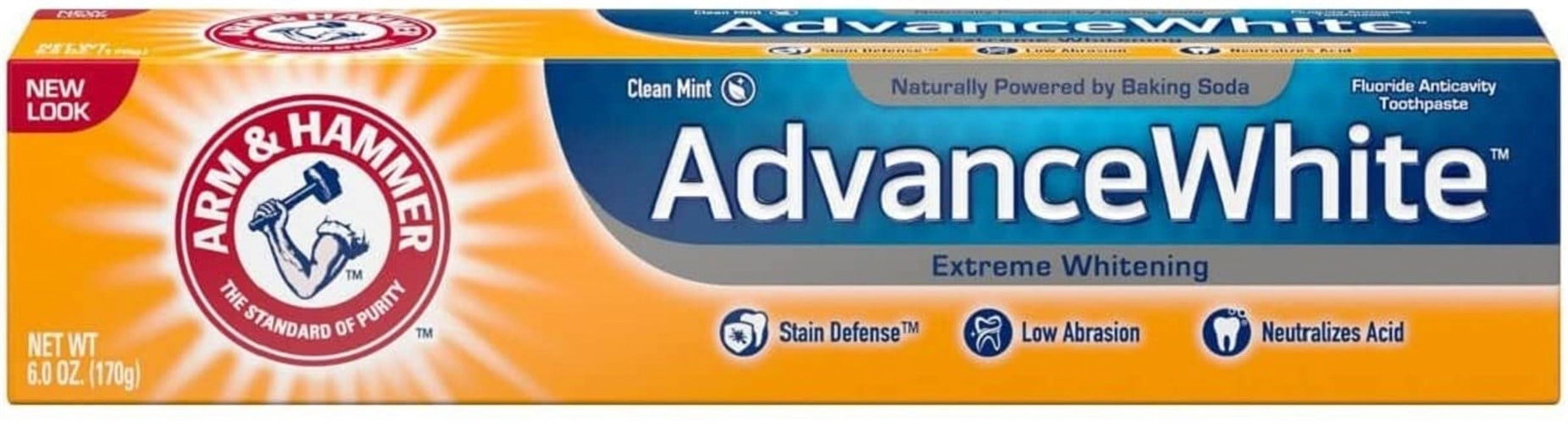 ARM & HAMMER Advance White Toothpaste with Baking Soda, Fresh Mint 6 oz ...