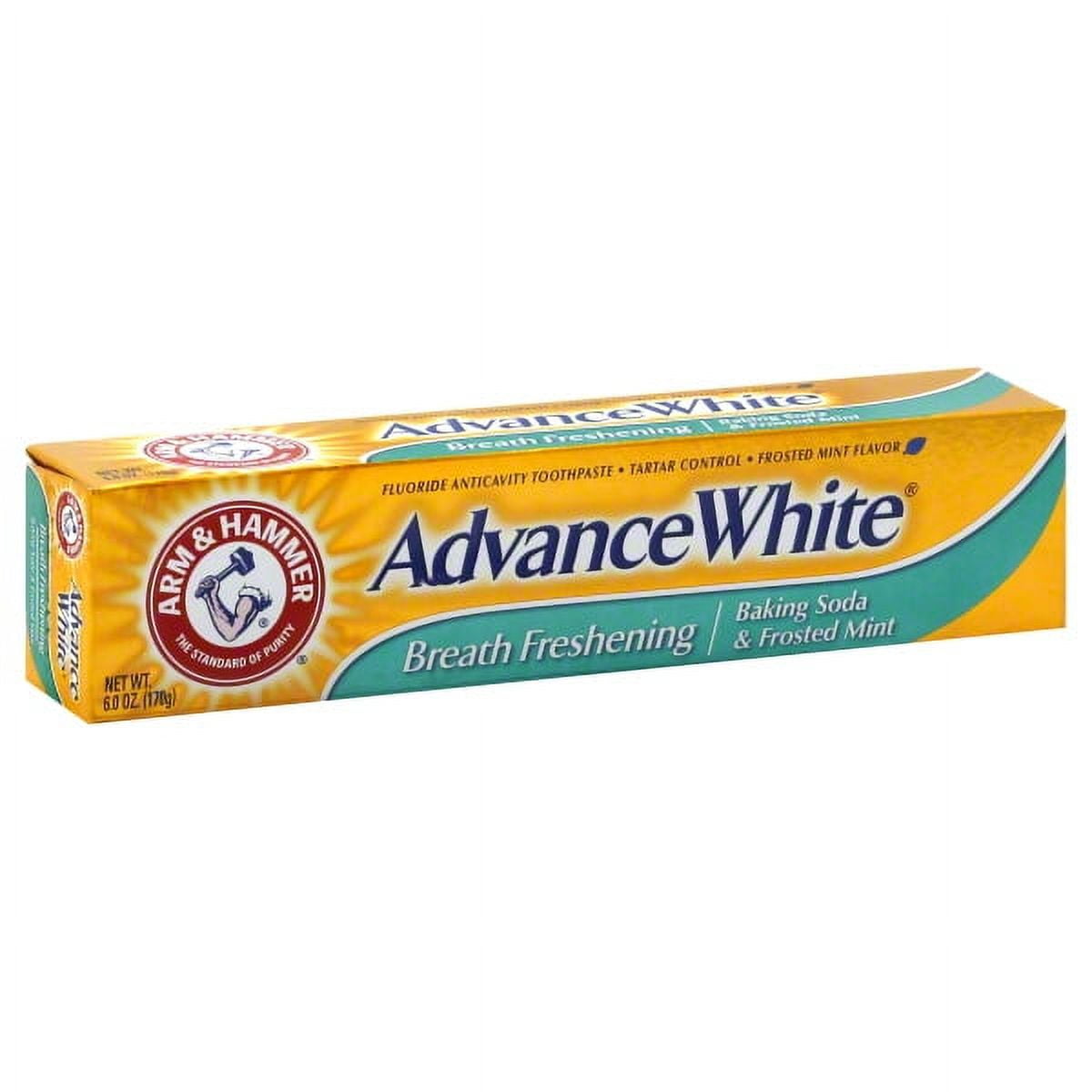ARM & HAMMER Advanced White Breath Freshening Toothpaste-, One 6oz Tube ...