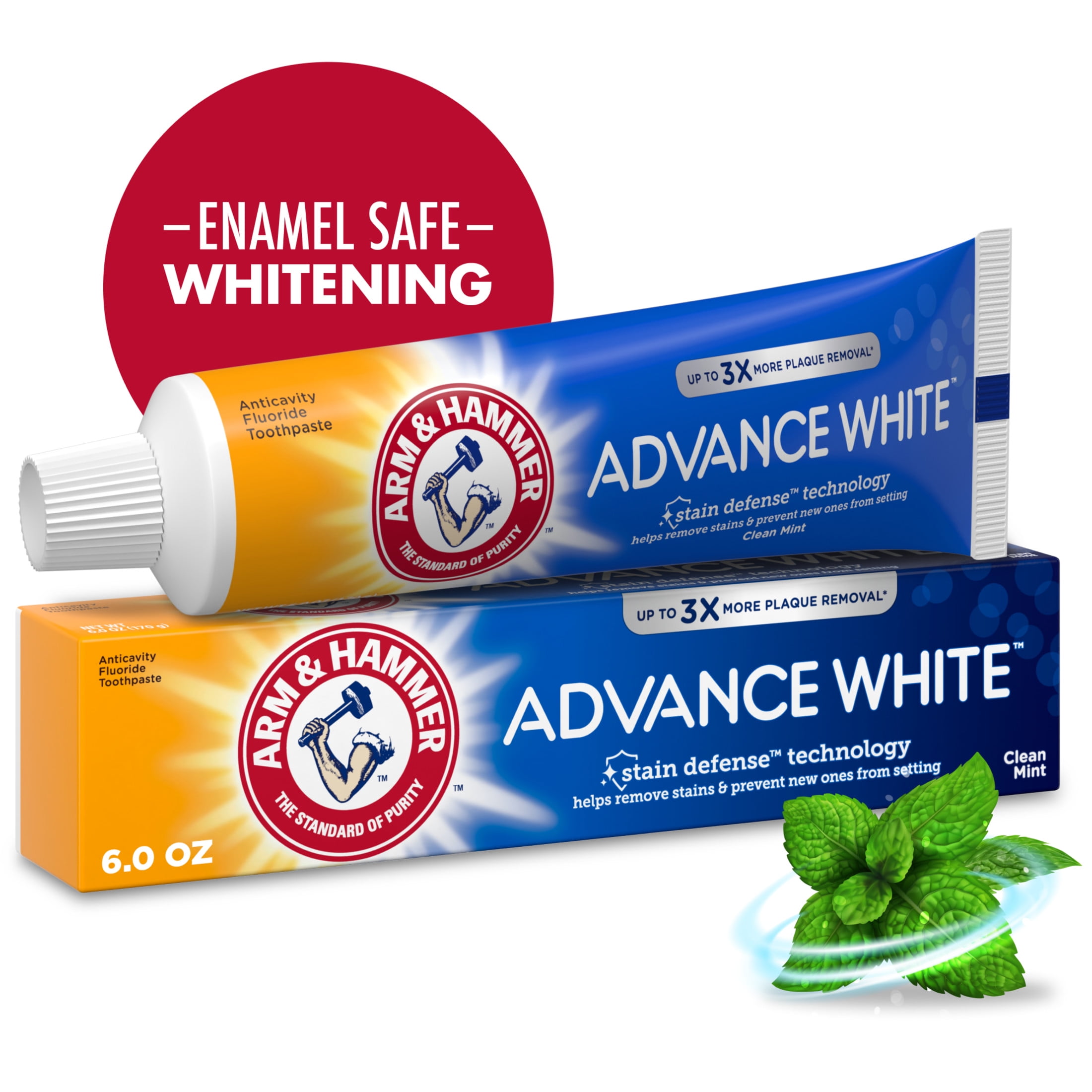 ARM & HAMMER Advanced White Extreme Whitening Toothpaste, Fluoride ...