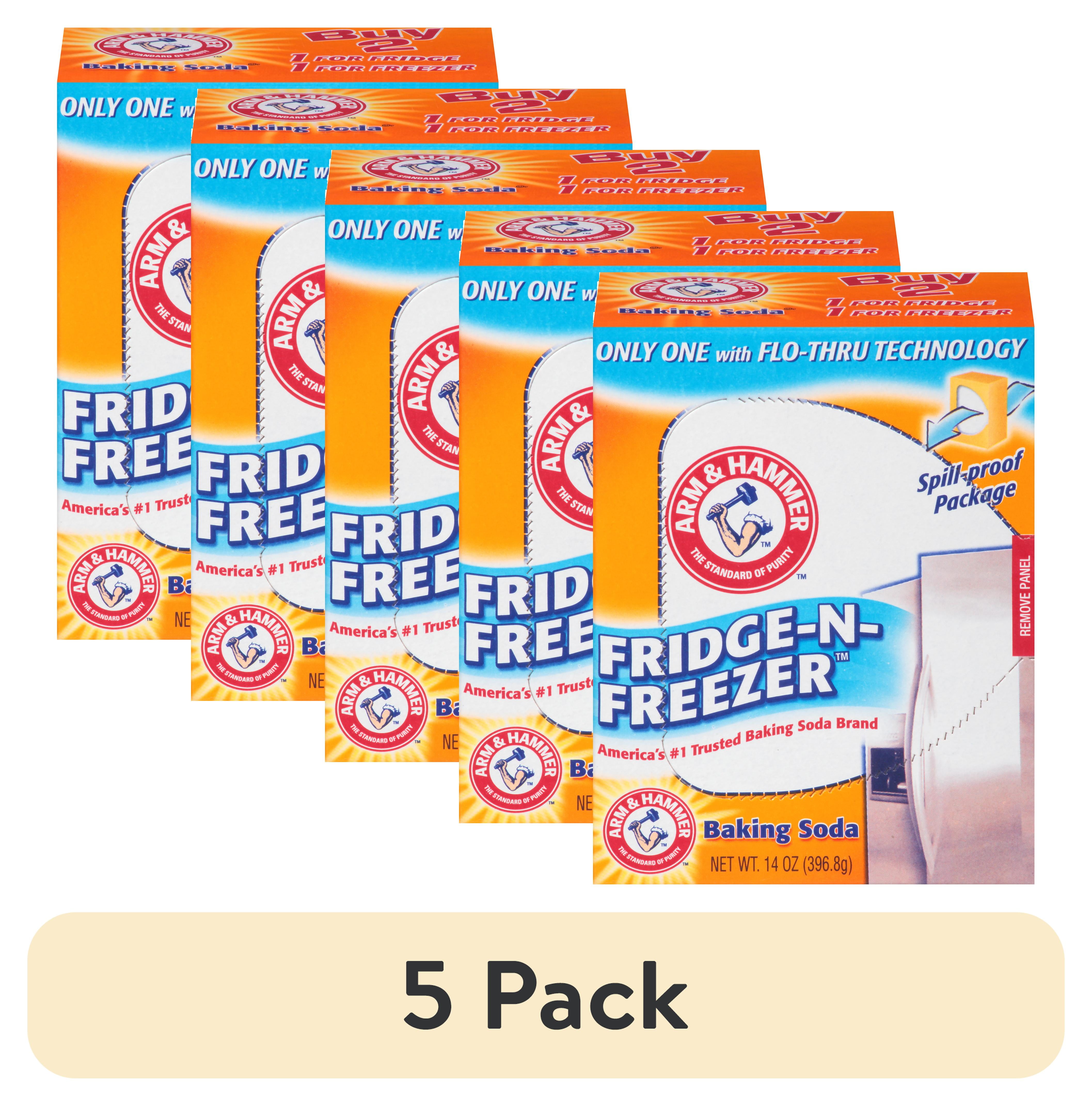 (5 pack) ARM & HAMMER Baking Soda Fridge-n-Freezer Odor Absorber, 14 oz ...