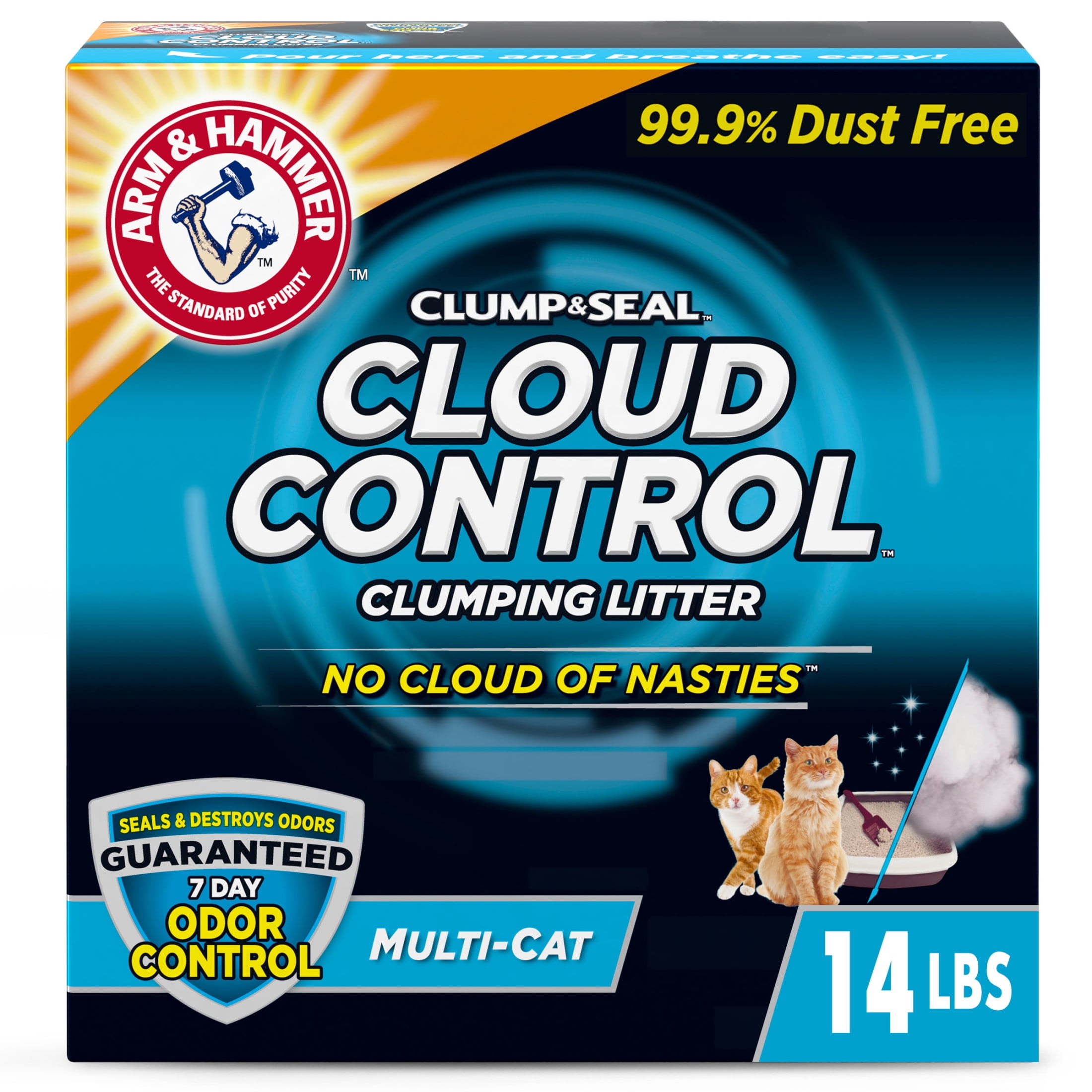 ARM & HAMMER Cloud Control Multi-Cat Clumping Cat Litter with ...