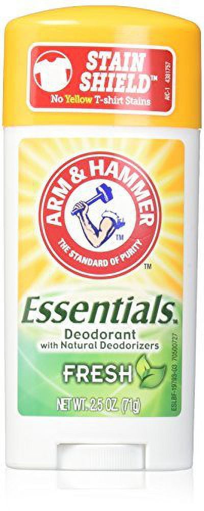 ARM & HAMMER Essentials Natural Deodorant Fresh, 2.50 Oz Pack of 3 ...