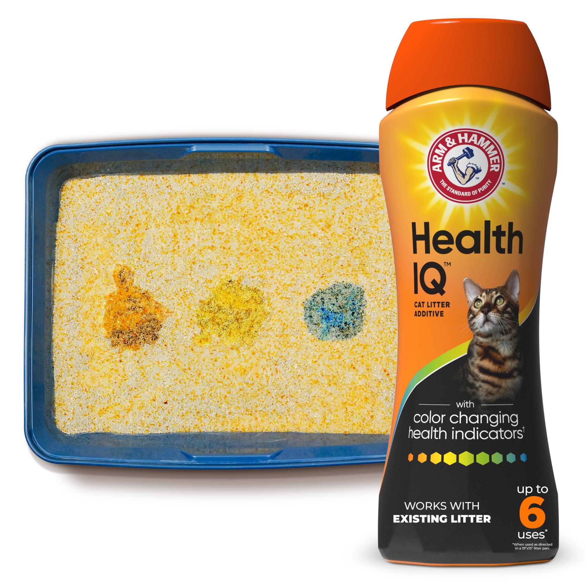 ARM & HAMMER Health IQ Cat Litter Additive, with Color Changing Health ...