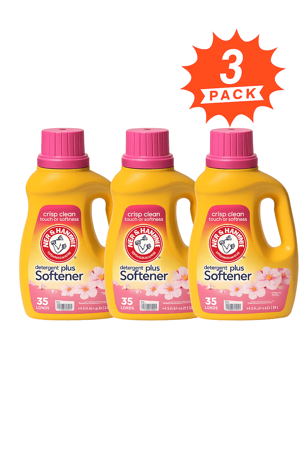 ARM & HAMMER Orchard Bloom Liquid Laundry Detergent Plus Softener (Pack ...
