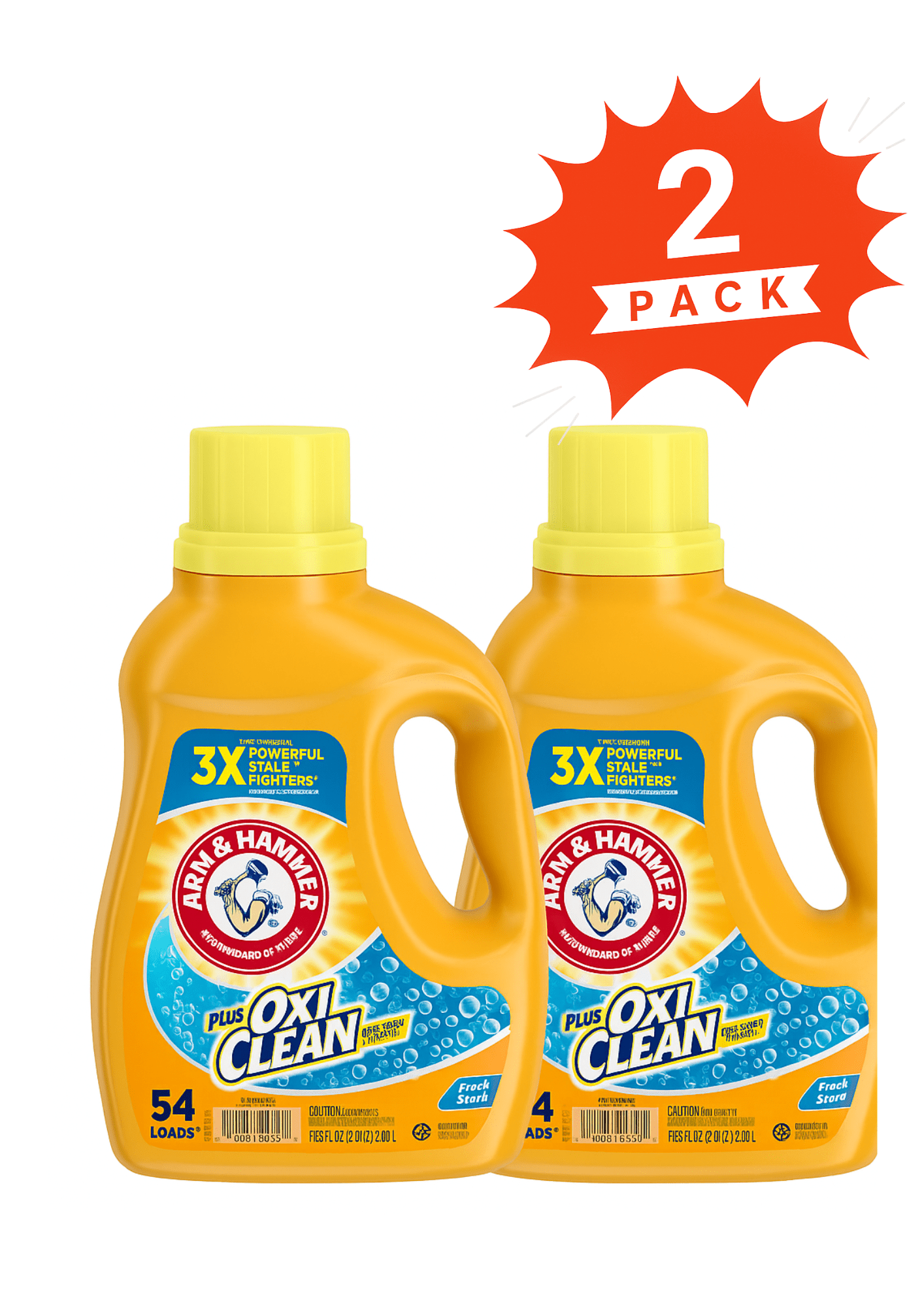 ARM & HAMMER Plus OxiClean Fresh Scent Liquid Laundry Detergent (Pack 2 ...