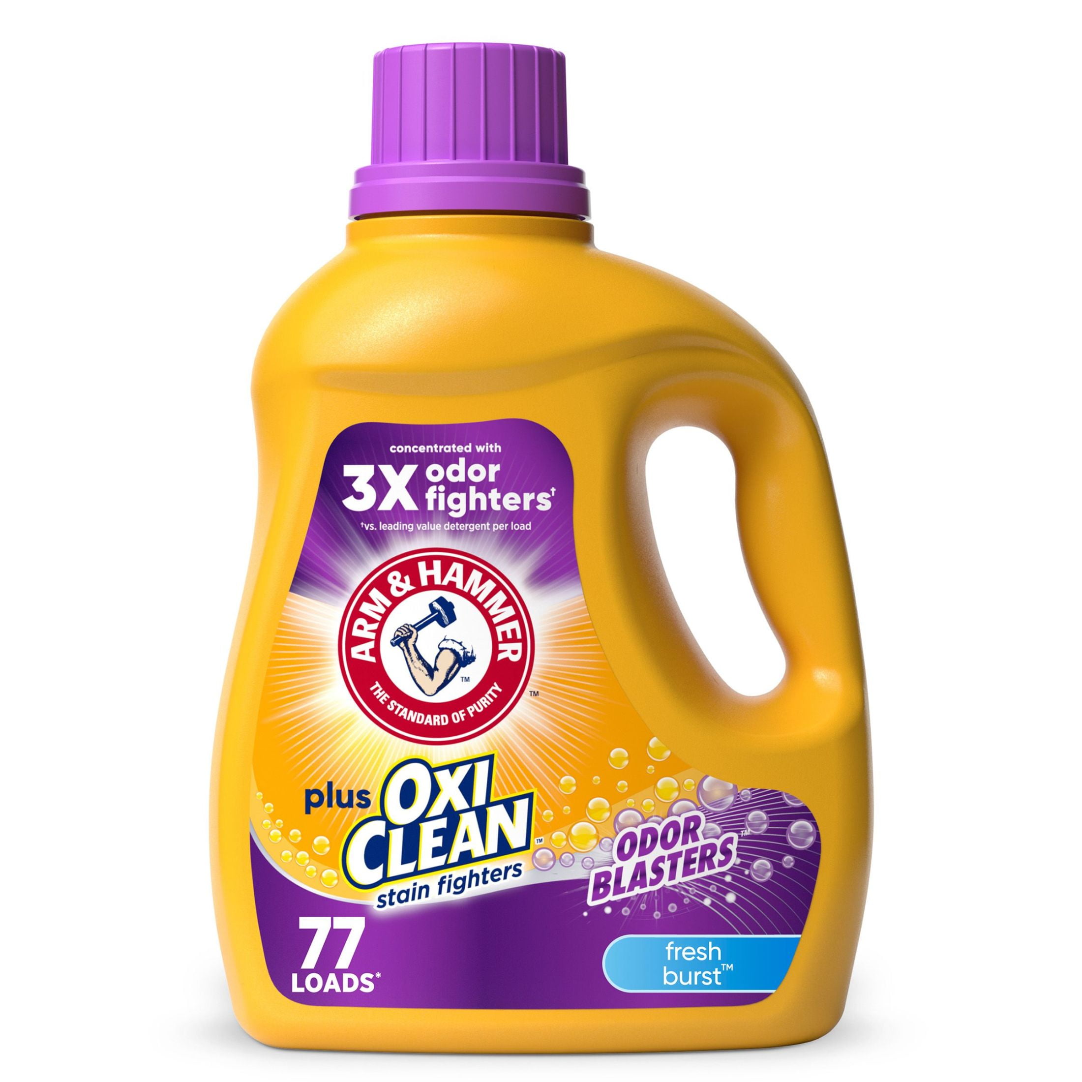 ARM & HAMMER Plus OxiClean Liquid Laundry Detergent, Fresh Scent, 100.5 ...