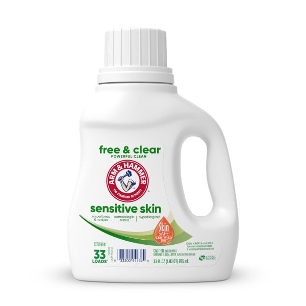 ARM & HAMMER Sensitive Skin Free & Clear, 33 Loads Liquid Laundry ...