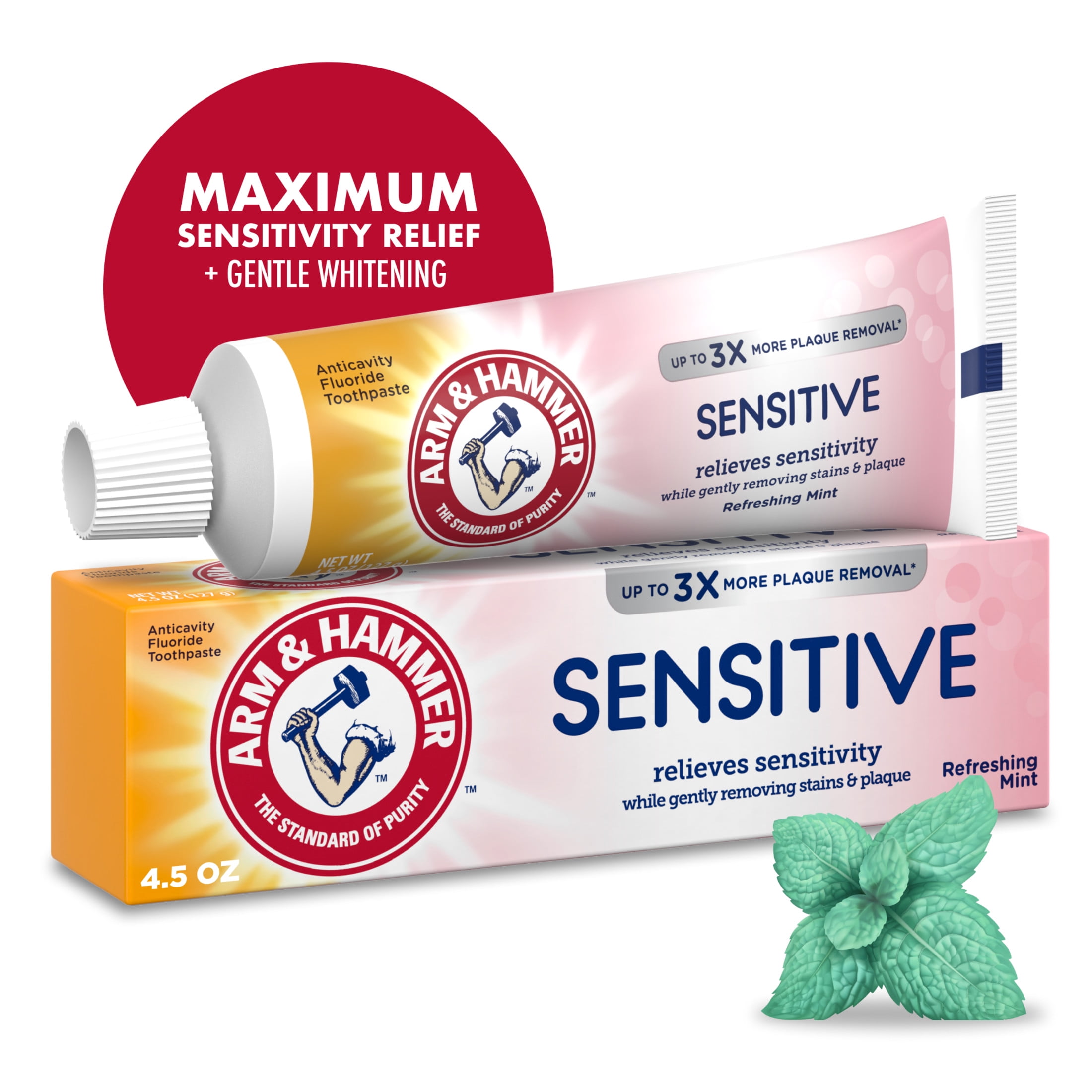 ARM & HAMMER Sensitive Teeth & Gums Toothpaste, Mint- Maximum ...