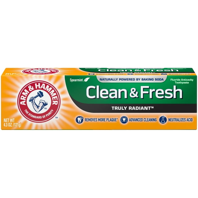 ARM & HAMMER Truly Radiant Clean & Fresh Toothpaste, 4.3OZ - Walmart.com