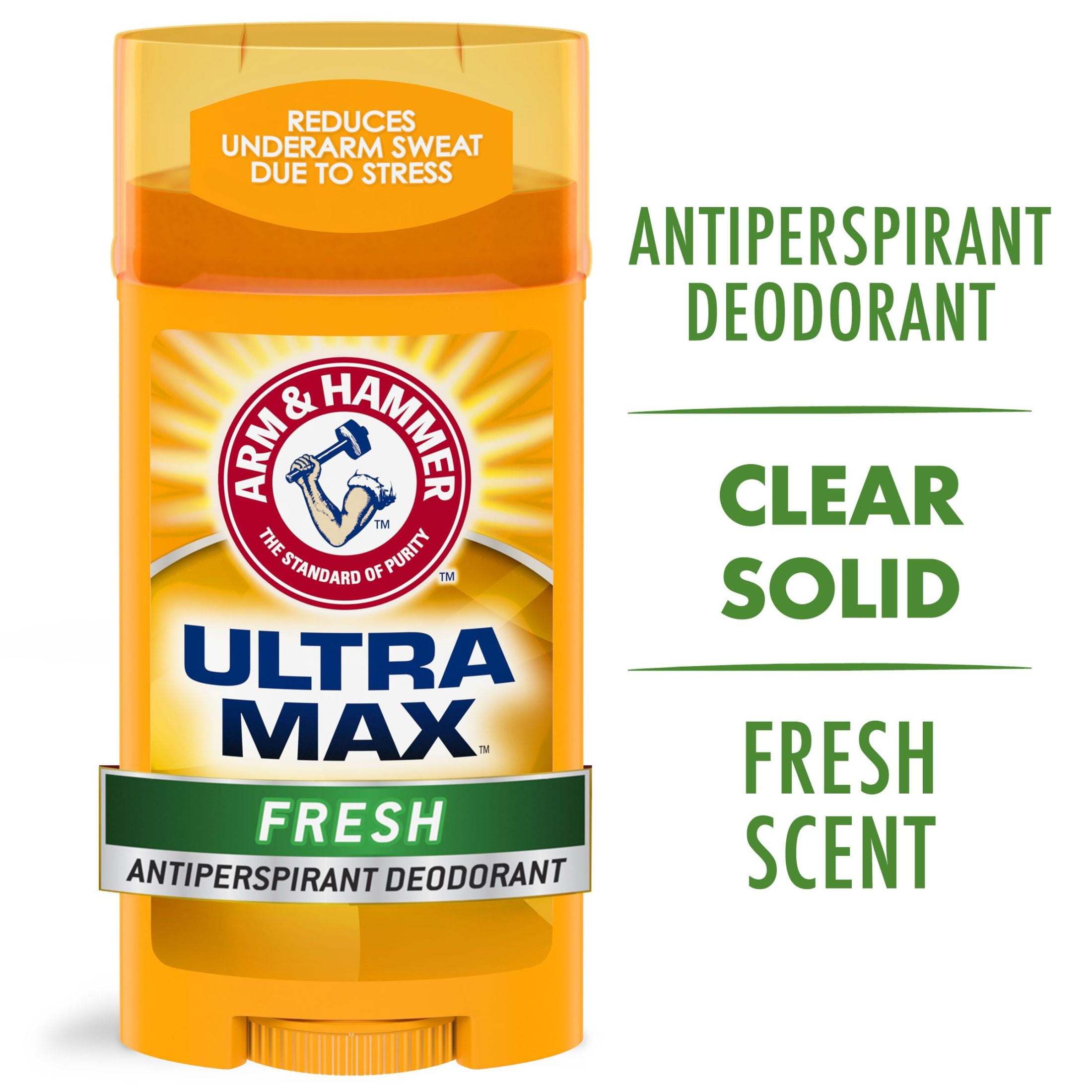 ARM & HAMMER ULTRA MAX Antiperspirant Deodorant, Fresh Scent, Solid ...