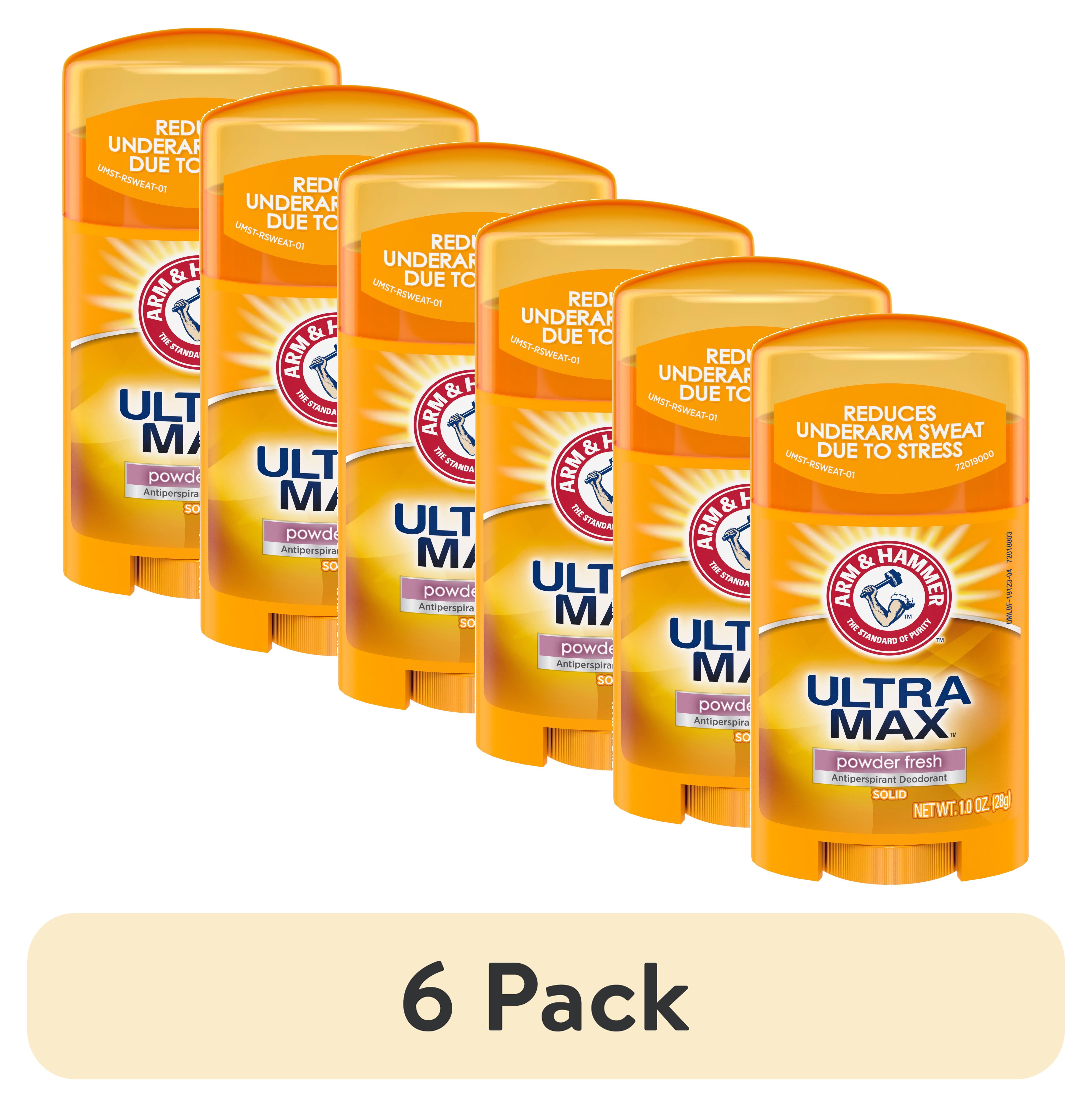 (6 pack) ARM & HAMMER ULTRA MAX Solid AntiPerspirant Deodorant, Powder ...