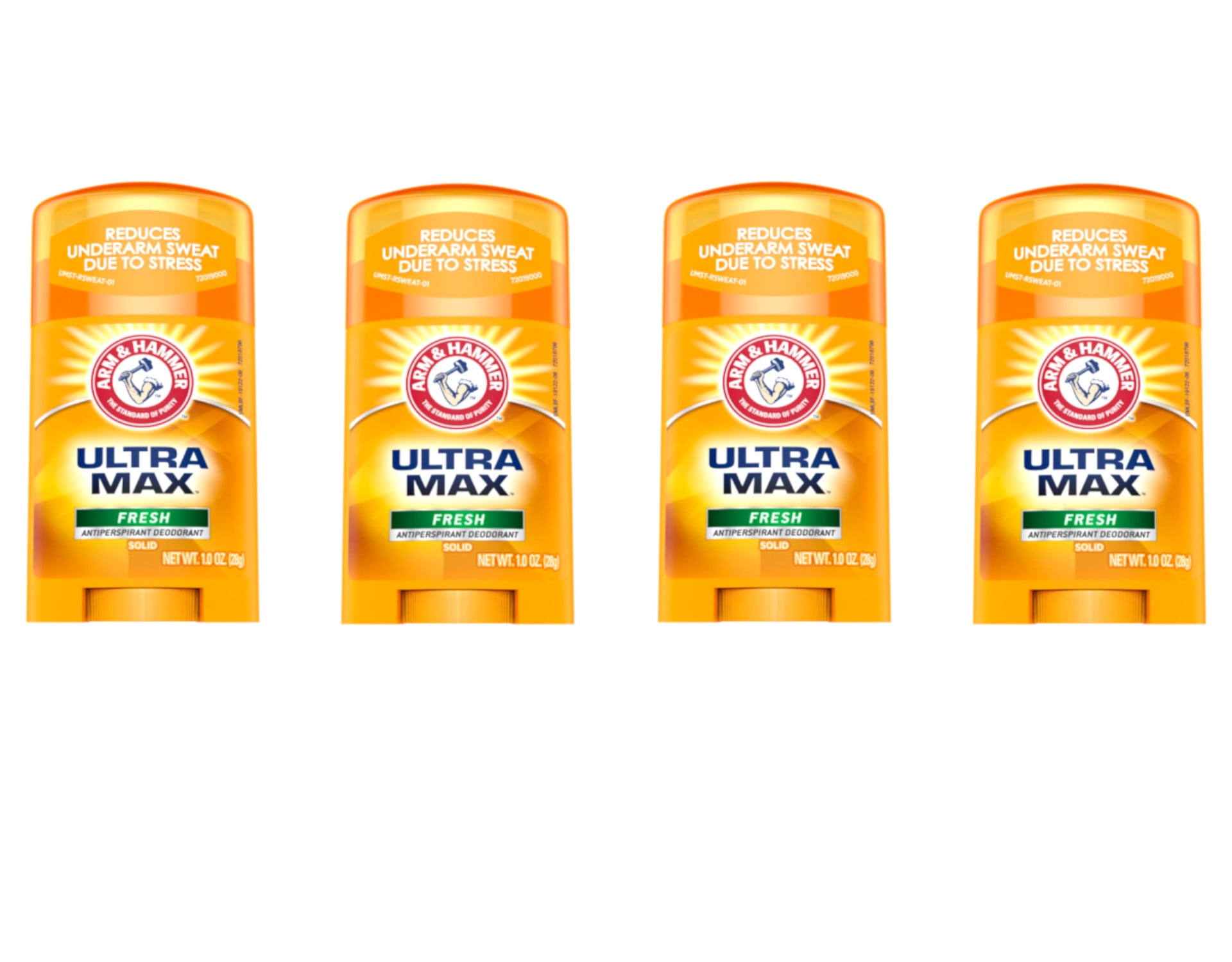 ARM & HAMMER Ultra Max Deodorant & Antiperspirant 1 oz (Pack of 4 ...