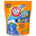 ARM & HAMMER Plus OxiClean 5-in-1 Laundry Power Paks, Stain Fighter, 40 Count - Walmart.com