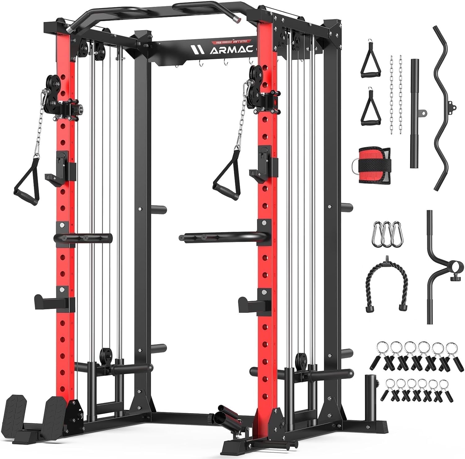 UPGO Multi-Functional Power Rack-2000lbs Capacity All-in-One Squat Rack ...