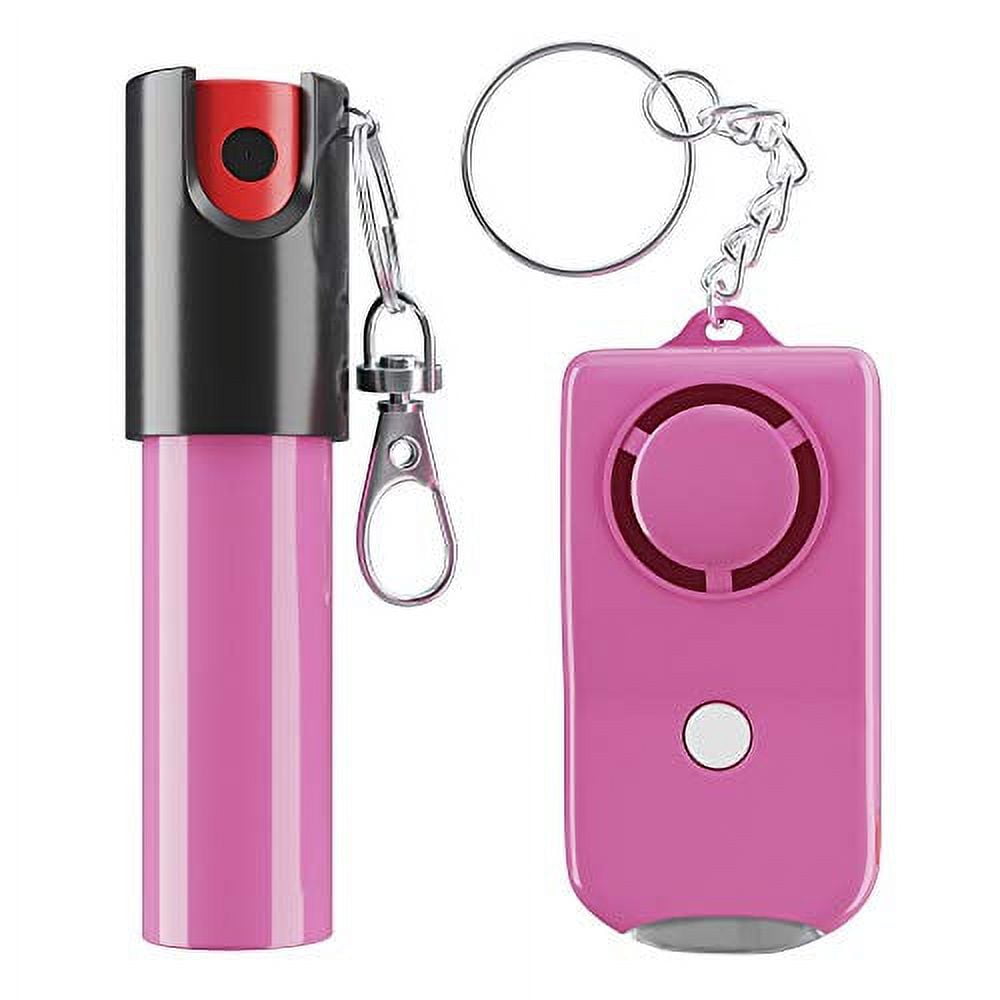 ARMADILLO DEFENSE Pepper Spray and Personal Alarm Key Chain Bundle (2 Pack) for Protection and ...