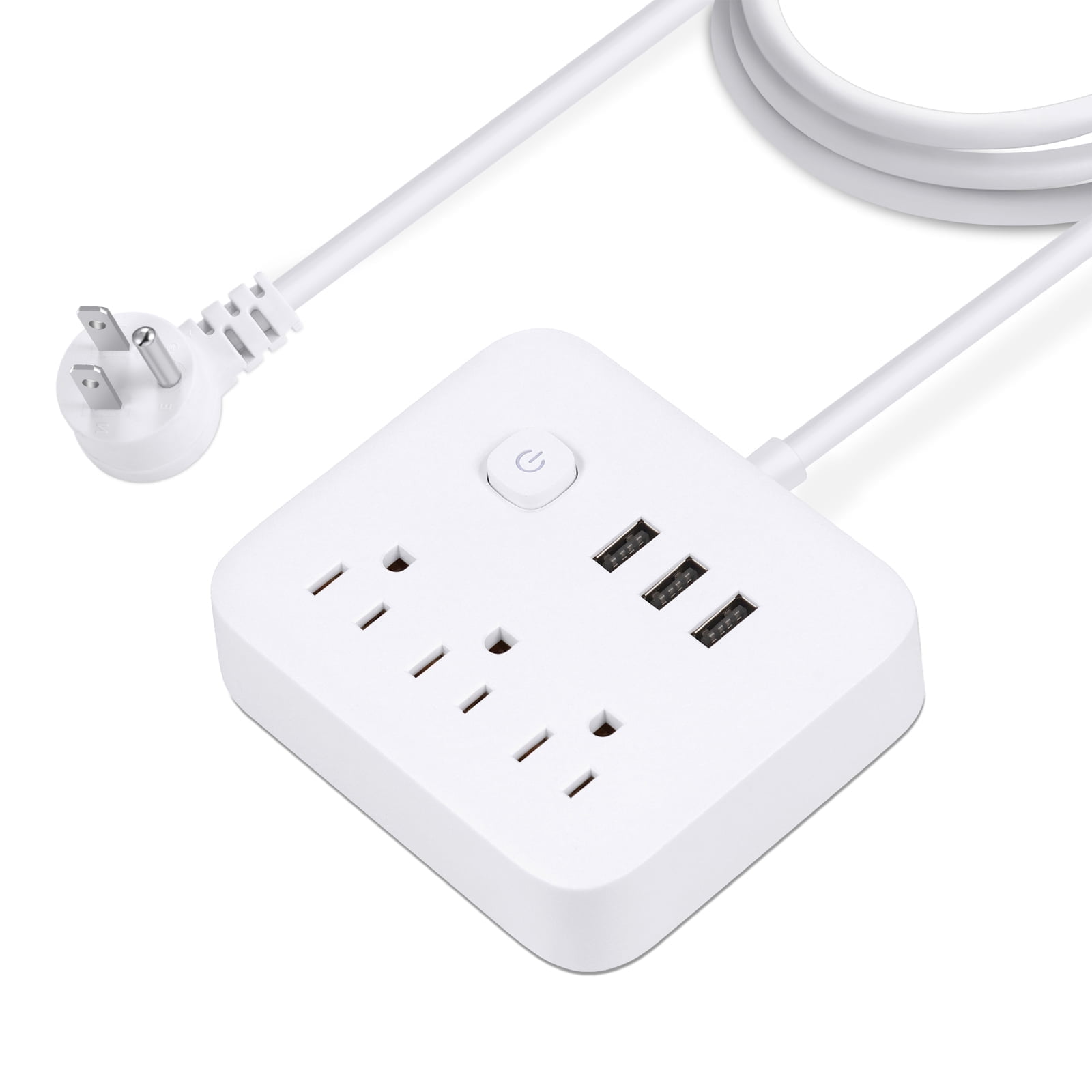ARMODORRA Surge Protector Power Strip, 3 Outlets, 3 USB Ports, 4ft ...