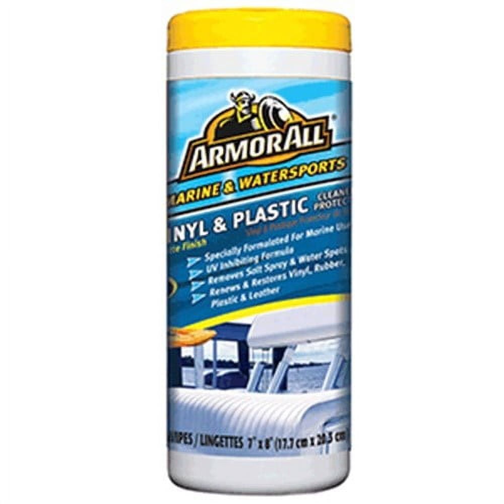 ARMOR ALL 12824 Marine Vinyl & Plastic Cleaner Protector Wipes with UV ...