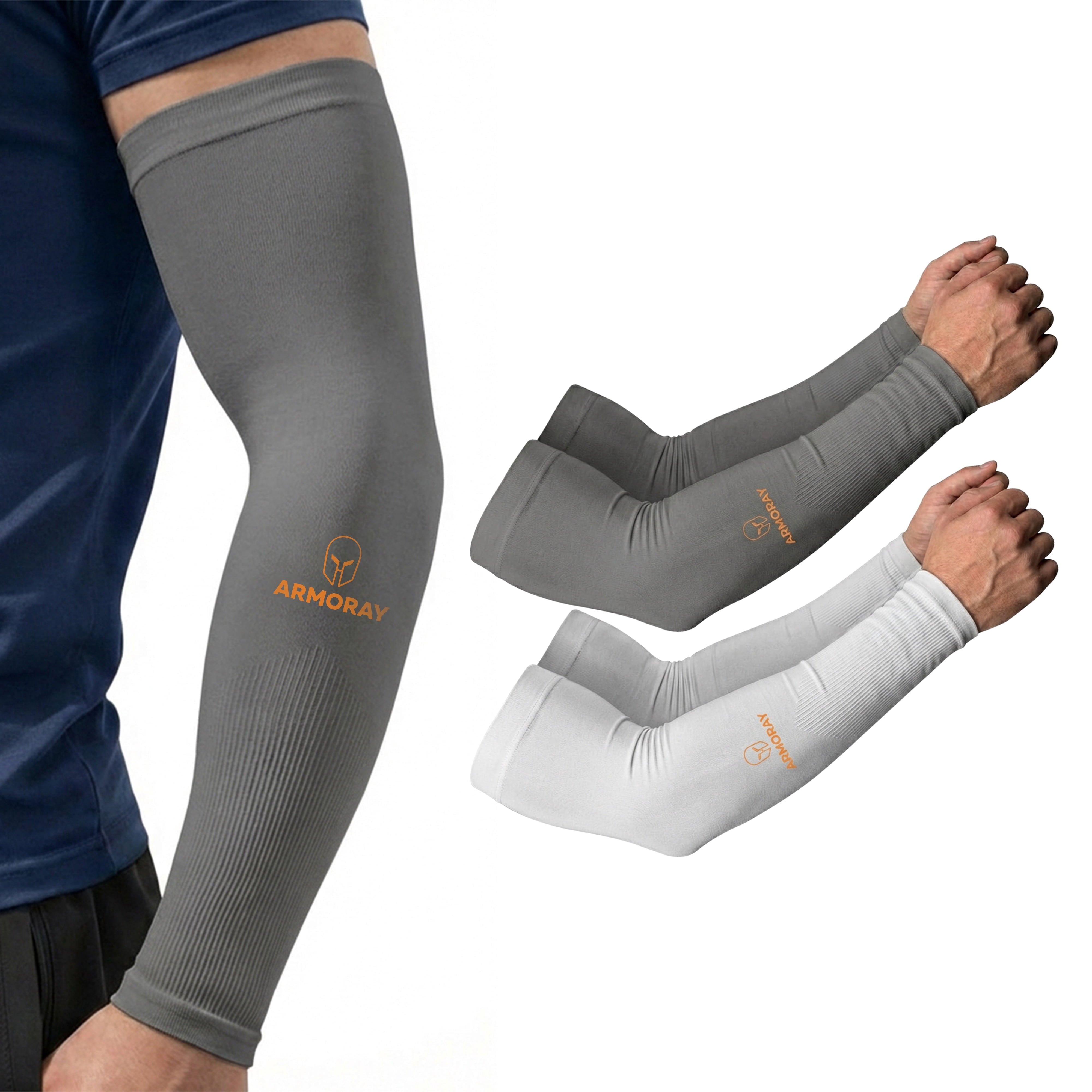 ARMORAY Arm Sleeves for Men and Women, Sports Compression, Cooling, UV ...