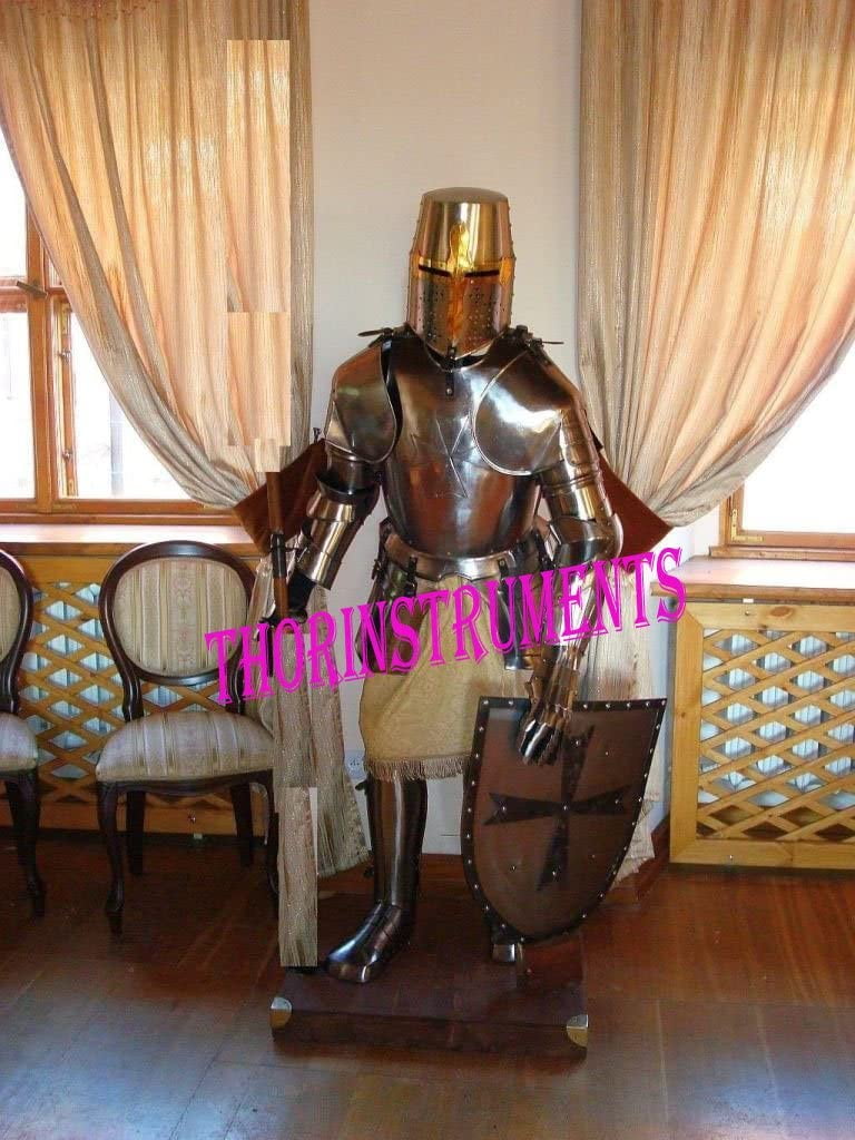 ARMOUR KNIGHT SUIT 15th CENTURY COMBAT SHIELD FULL BODY ARMOUR SUIT ...