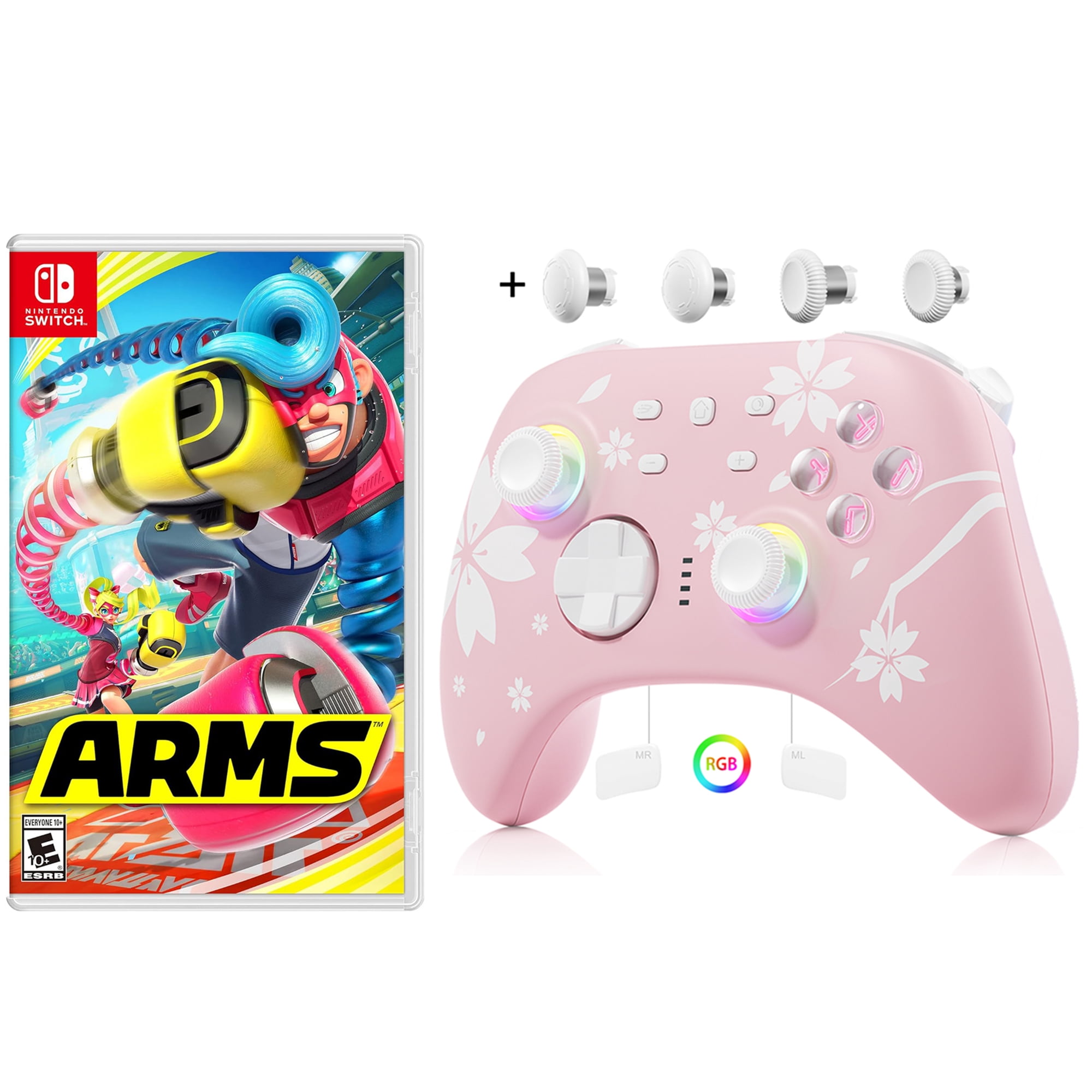 ARMS Game Disc and Upgraded Switch Pro Controller for Nintendo Switch ...