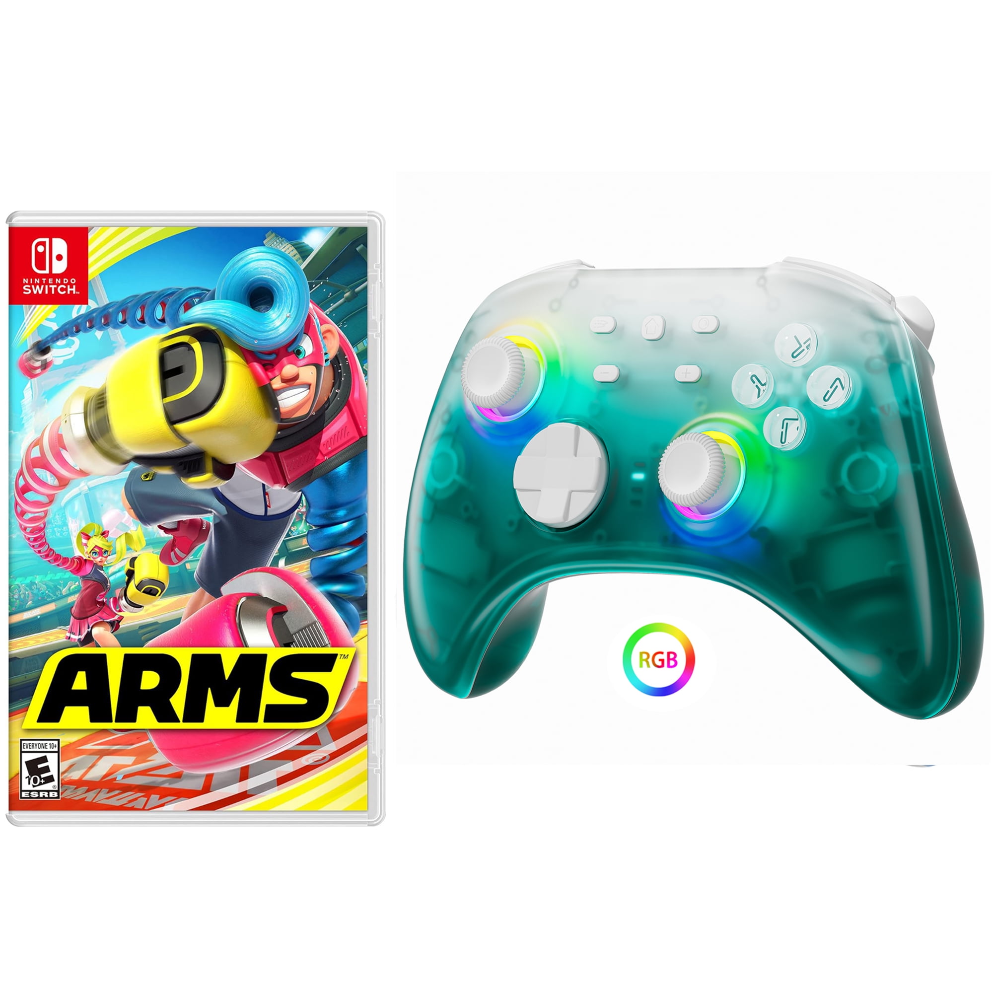 ARMS Game Disc and Upgraded Switch Pro Controller for Nintendo Switch ...