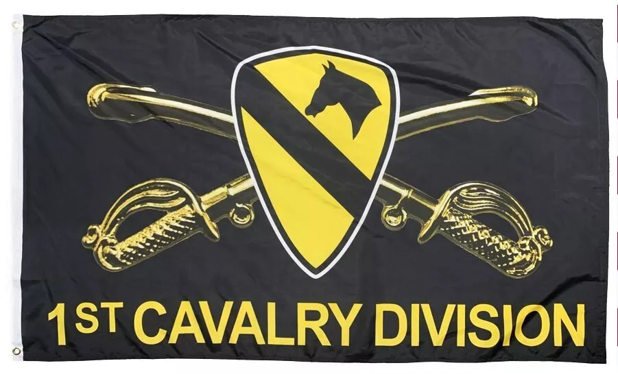 ARMY 1st Cavalry Crossed Sabres 3x5 Flag 100D - Walmart.com