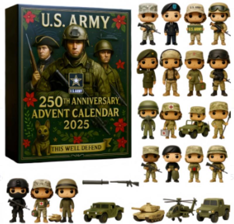 ARMY 2025 New Christmas Advent Calendar Christmas Countdown Calendars ...