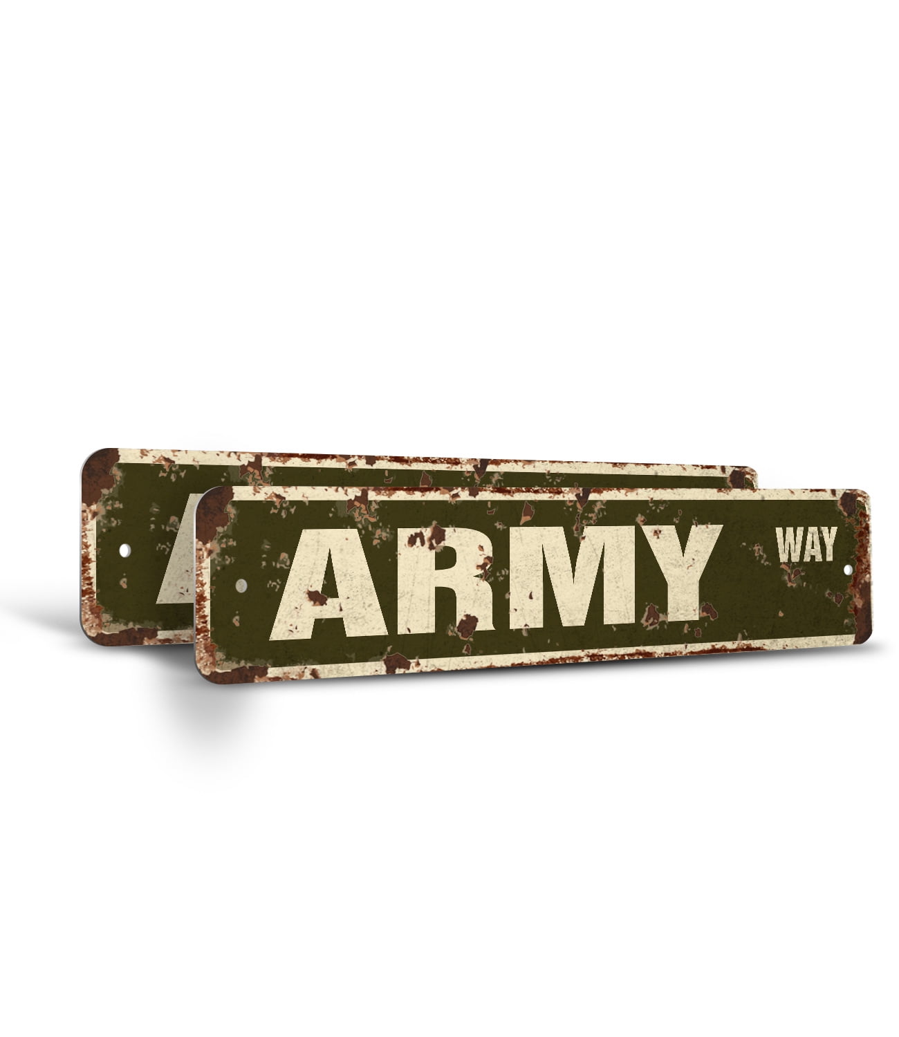 ARMY Vintage Style Rustic Street Sign – (2 Pack) New Signs Military ...