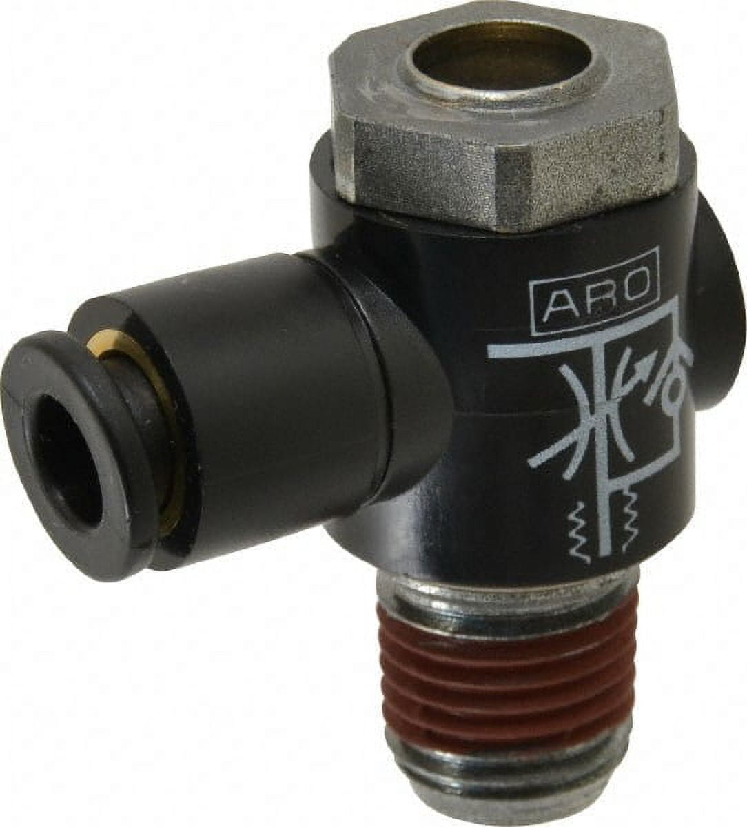 ARO/Ingersoll-Rand 1/4" Male NPT x 1/4" Female NPT Right Angle Flow Control Valve - Walmart.com