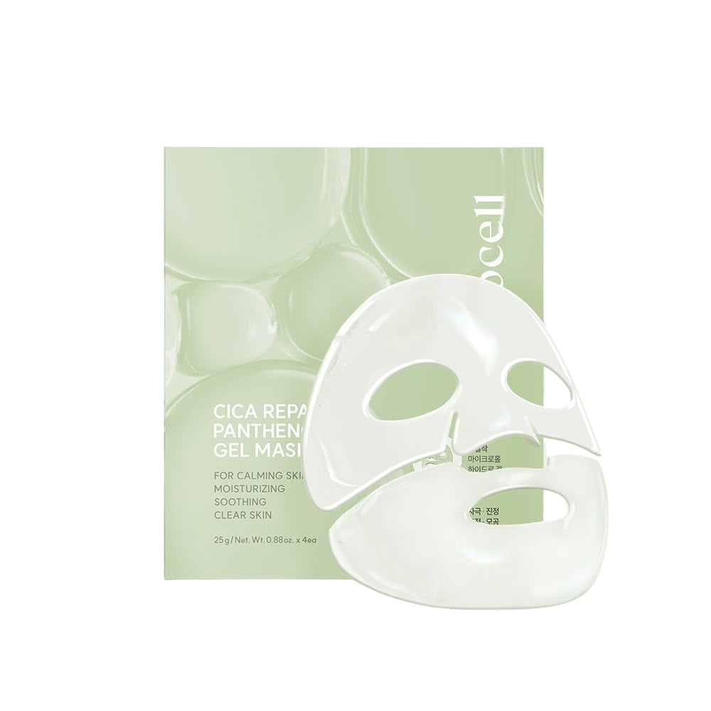 AROCELL Cica Repair Panthenol IRF13 Gel Mask 4 Facial Sheets Calming ...