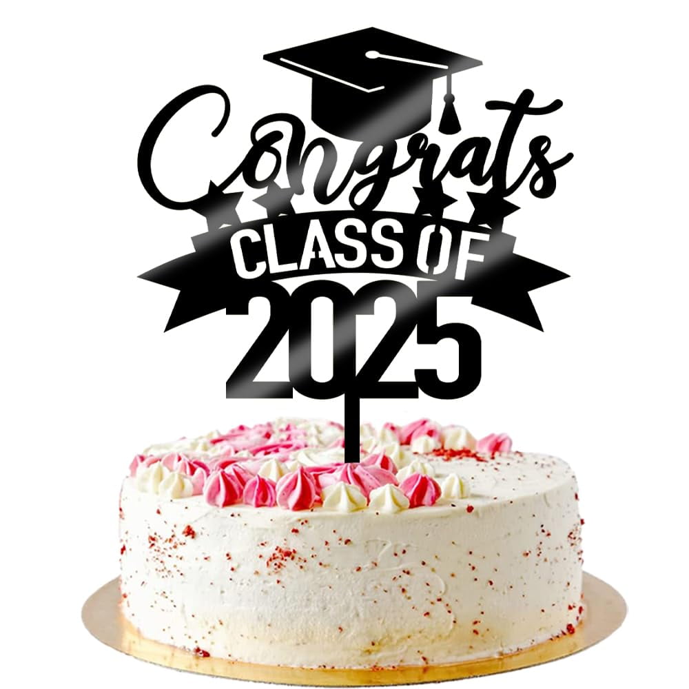AROKIPPRY Congrats Class Of 2025 Graduation Cake Topper,Congrats Grad ...