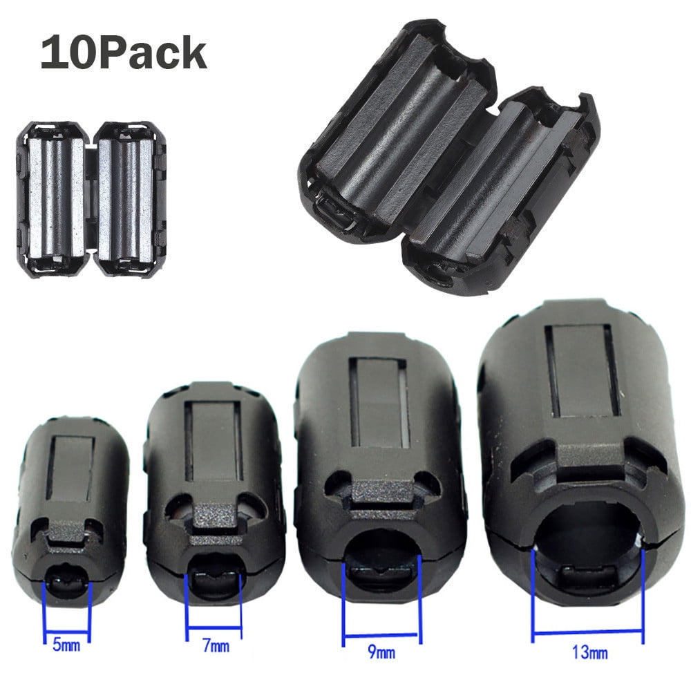 AROKOKO Audio Accessories 10Pcs Black Clip On Clamp Rfi Emi Noise ...