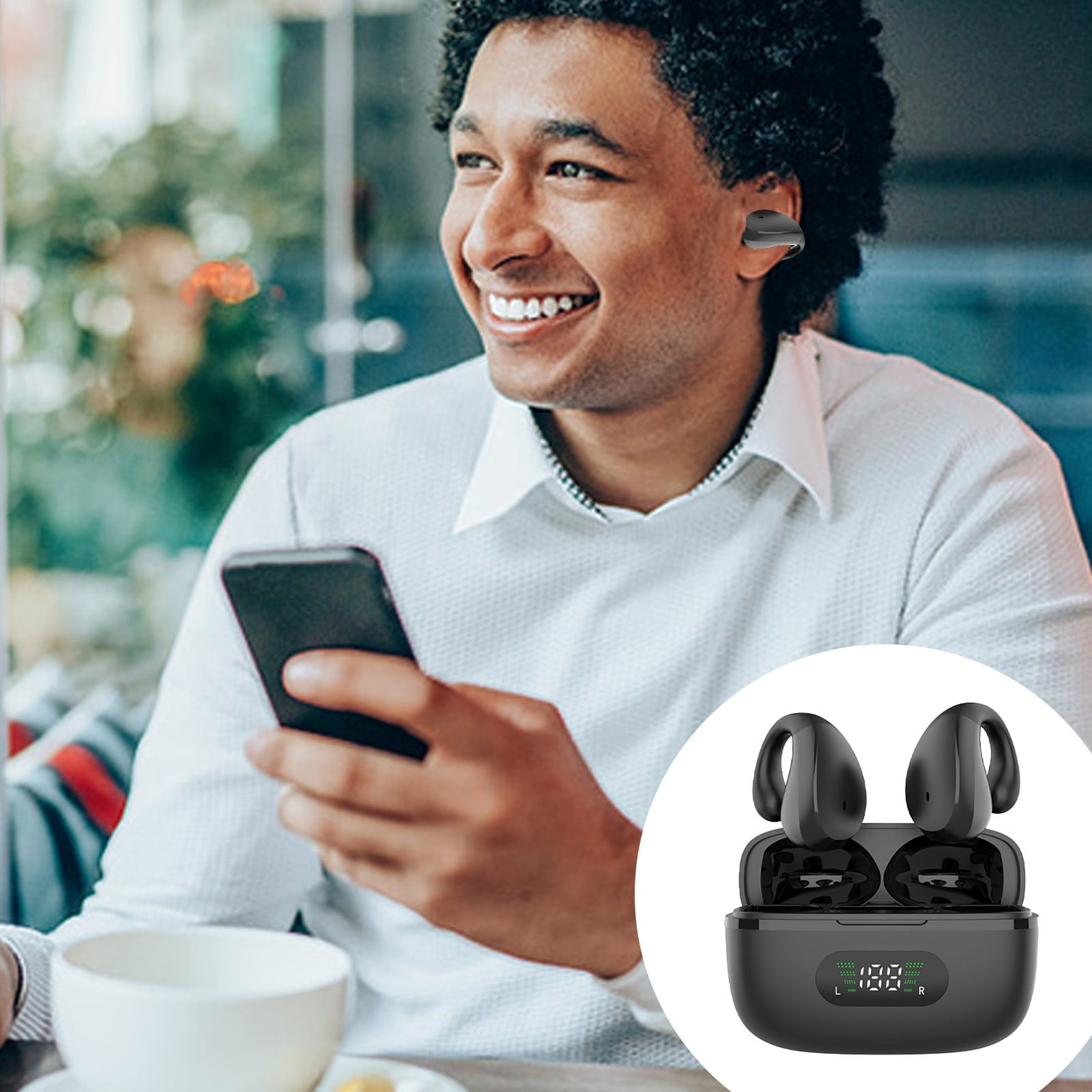 AROKOKO Bluetooth Headset Bluetooth 5.3 Wireless In Ear Bluetooth ...