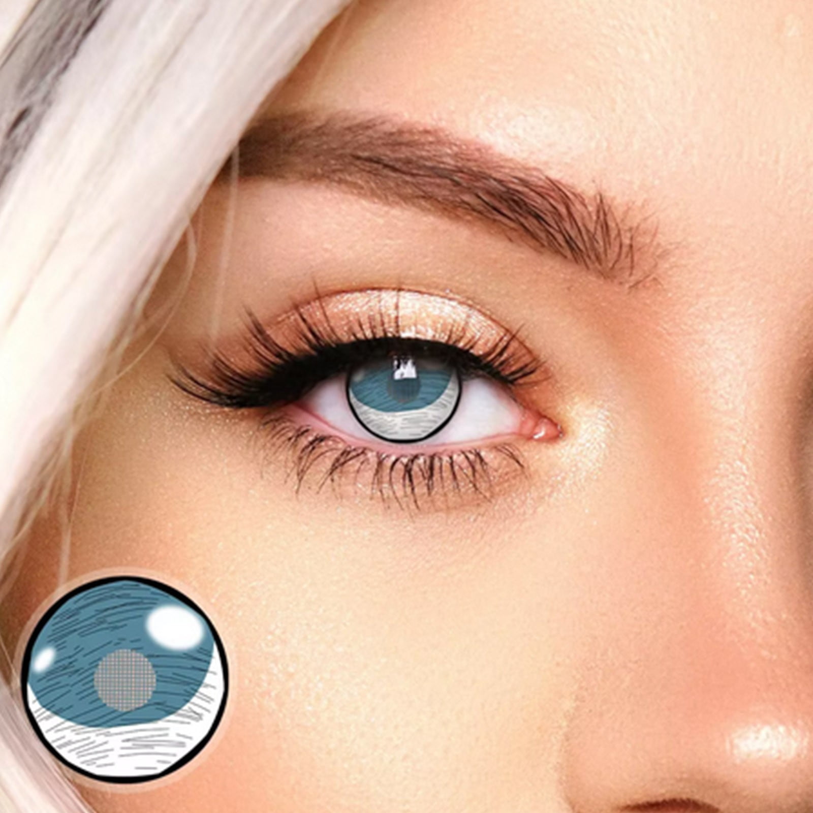 AROKOKO Colored Contact Lenses Leak-Proof Box For Party Day With Color ...