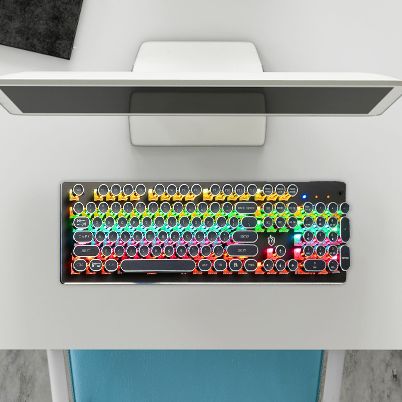 AROKOKO Keyboard Mechanical Wired Keyboard Green Axis Internet Cafe ...