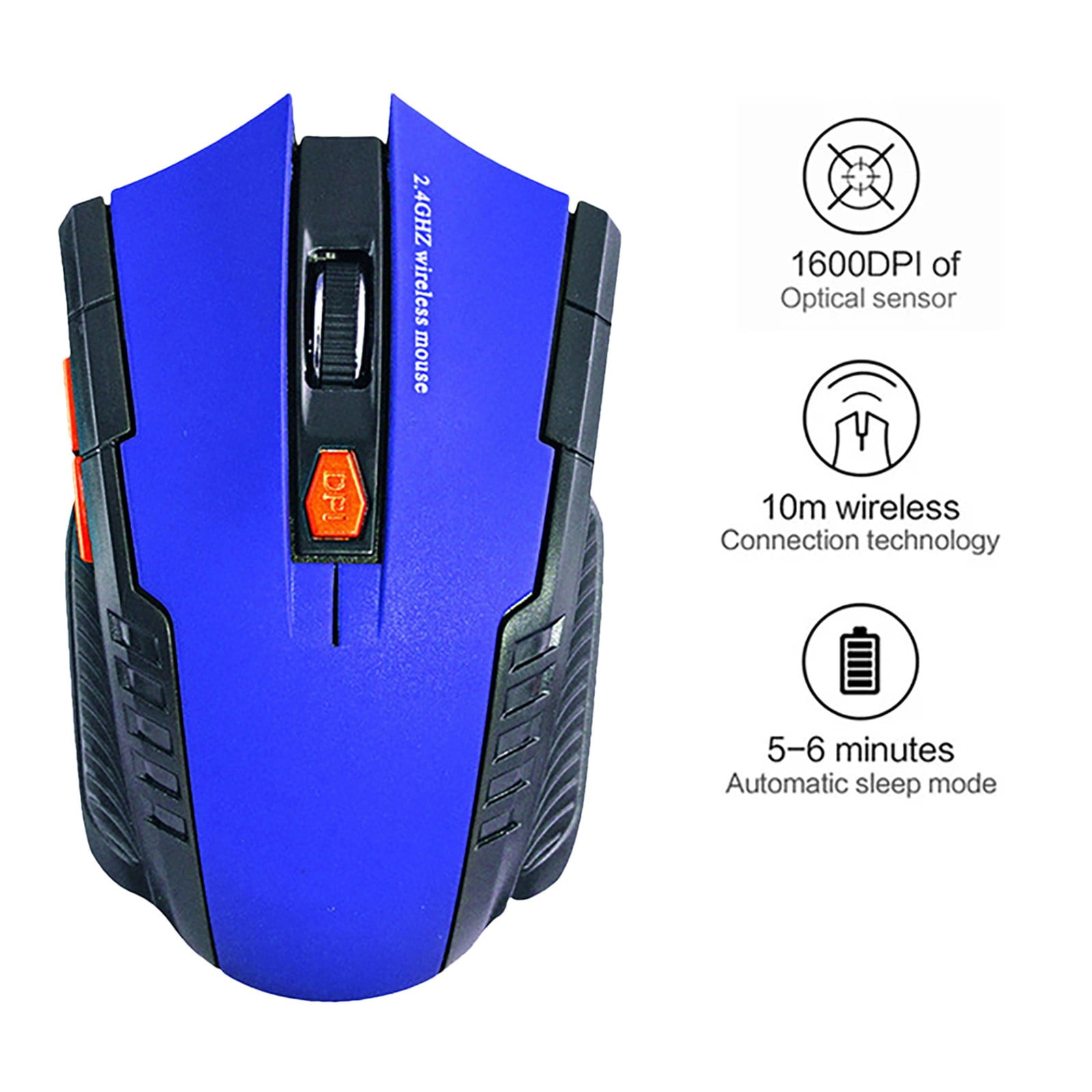 AROKOKO Mouse 2.4Ghz Wireless Office Gaming Mouse, Support Dpi ...