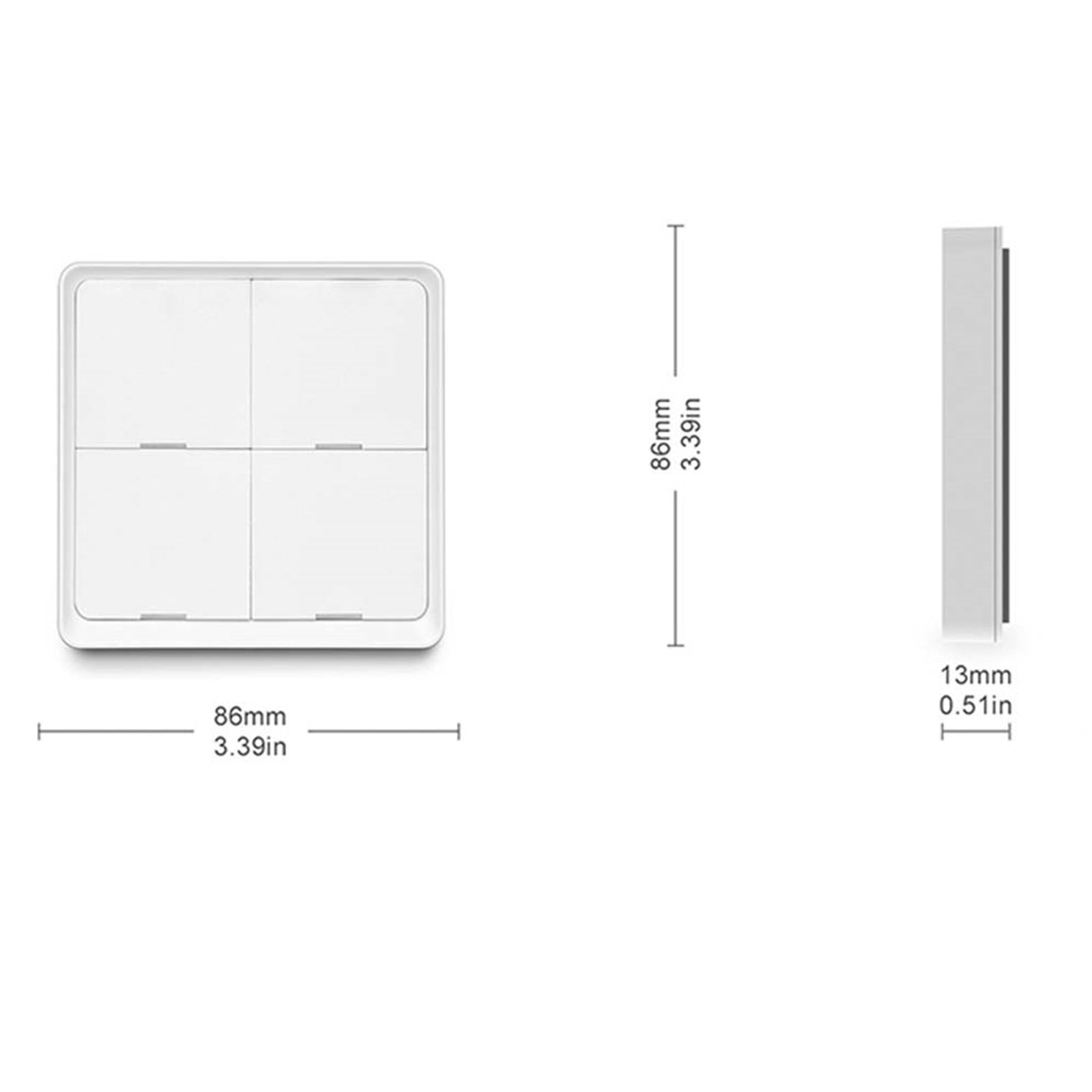 AROKOKO Smart Home Smart Wireless 12 Scene Button 4 Port Controller ...