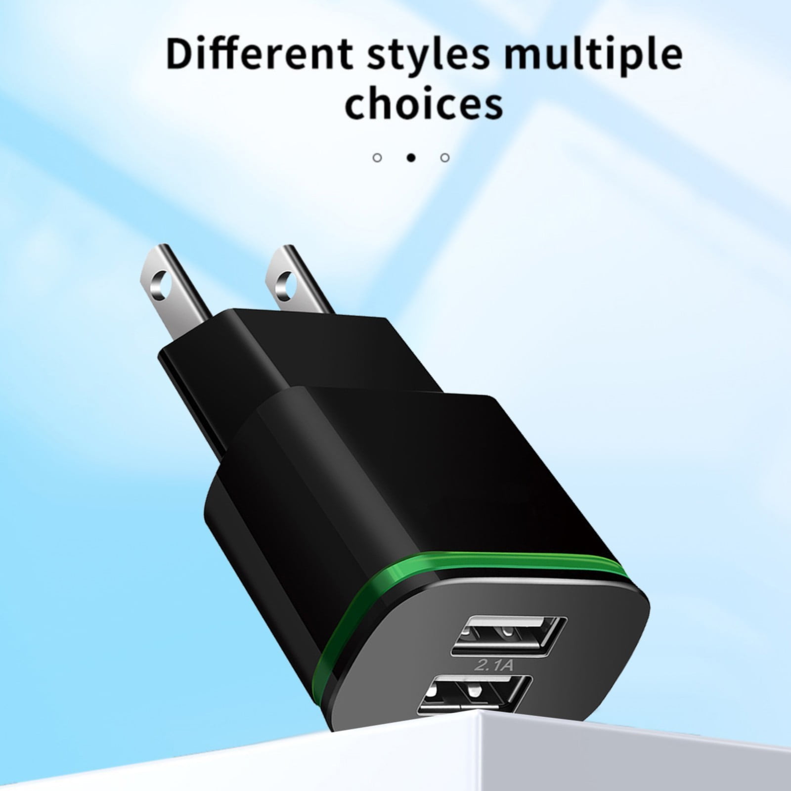 AROKOKO Usb Wall Charger 2.1A 5V Dual Port Plug Power Charging Adapter ...