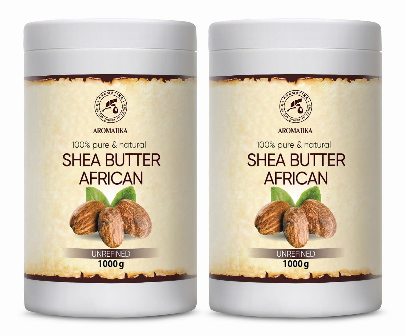 AROMATIKA Shea Butter - set 2x35 Oz - Unrefined & Cold Pressed - Africa ...