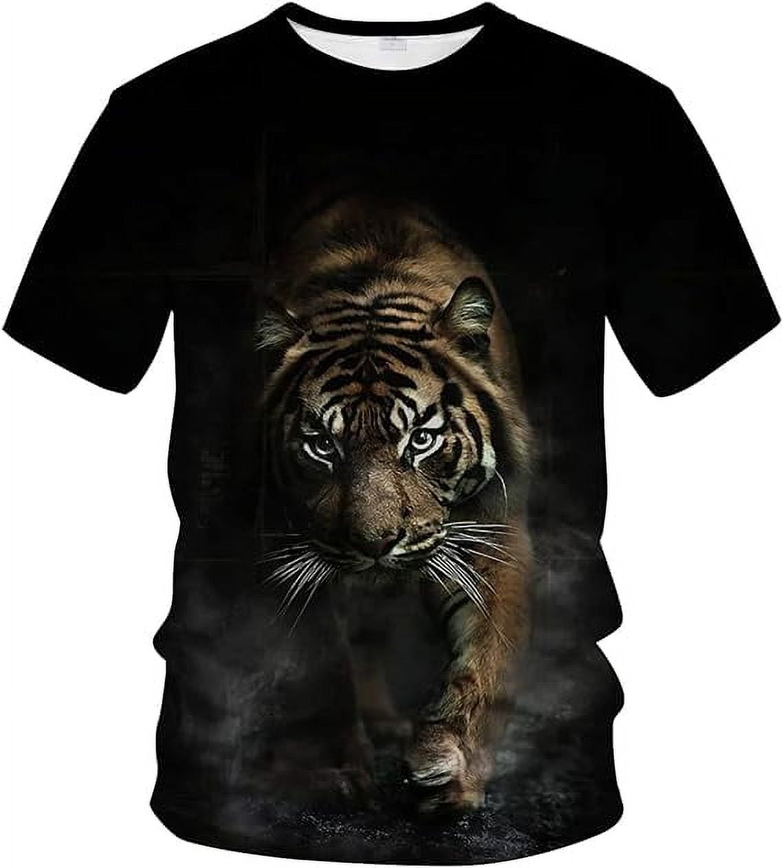 ARORALS Men's Tiger T-Shirt Summer Short Sleeve Tees Tops Fantasy ...