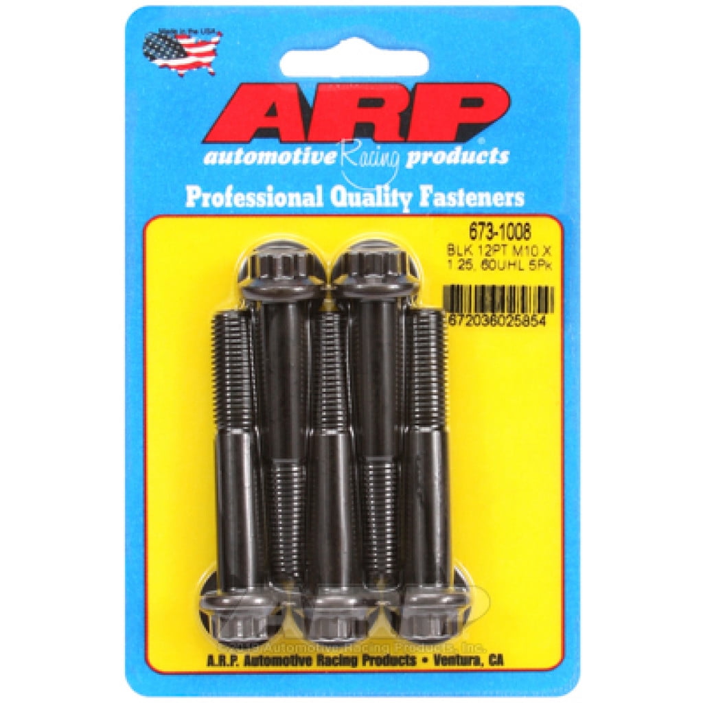 ARP 12Point Bolt M10 x 1.25 x 60 Black Oxide - Set of 5 - Walmart.com